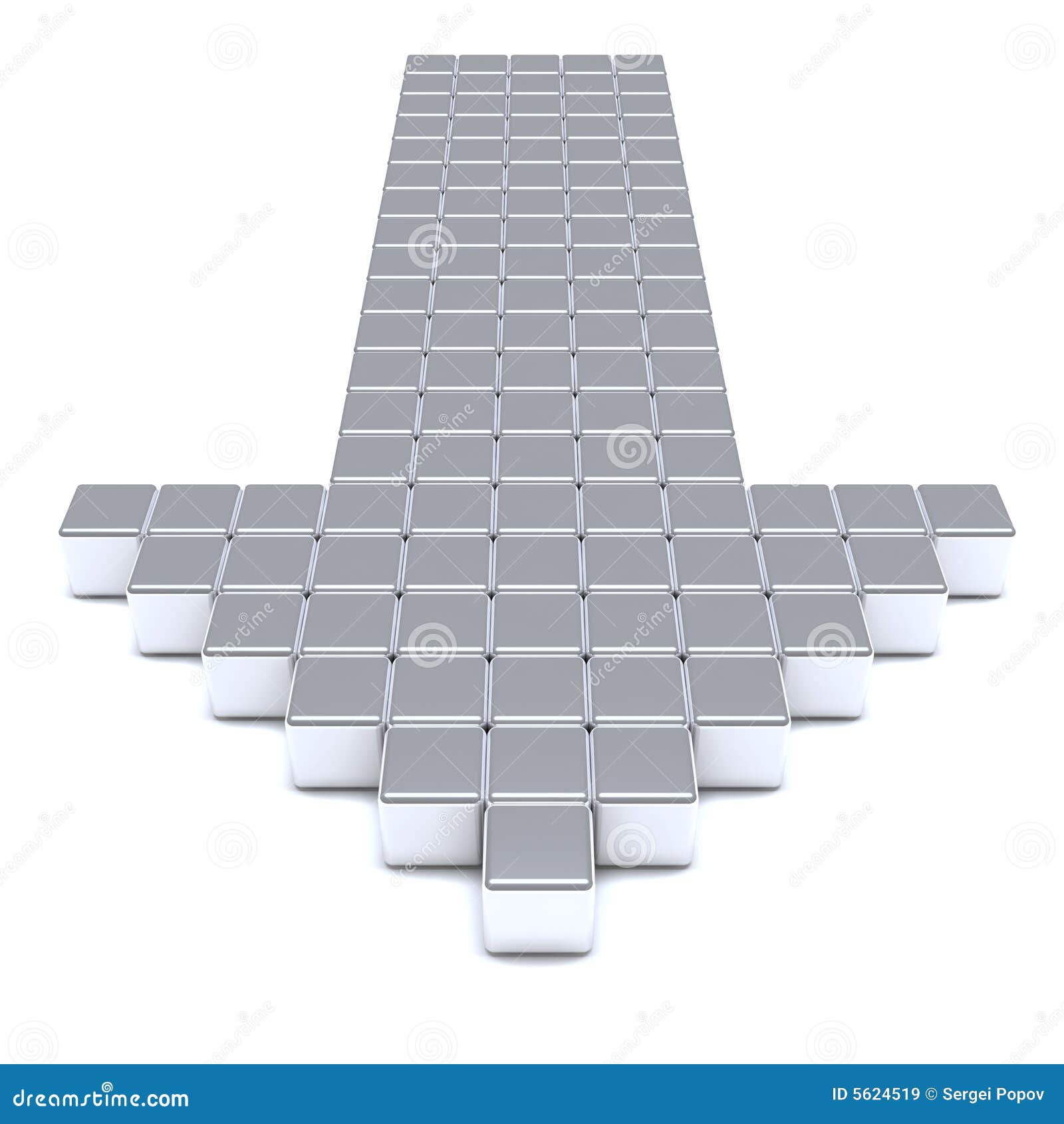 Flecha metálica gris stock de ilustración. Ilustración de modelo - 5624519