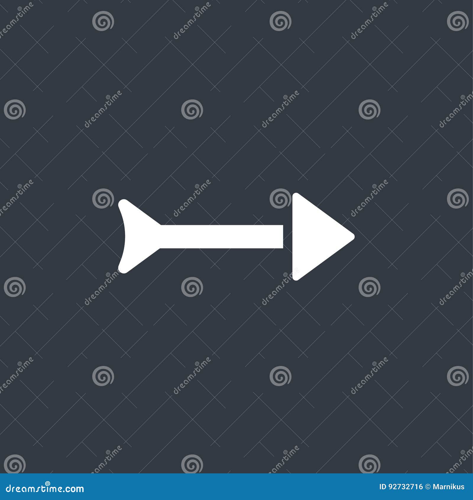 Flecha moderna plana ilustración del vector. Ilustración de curvado ...