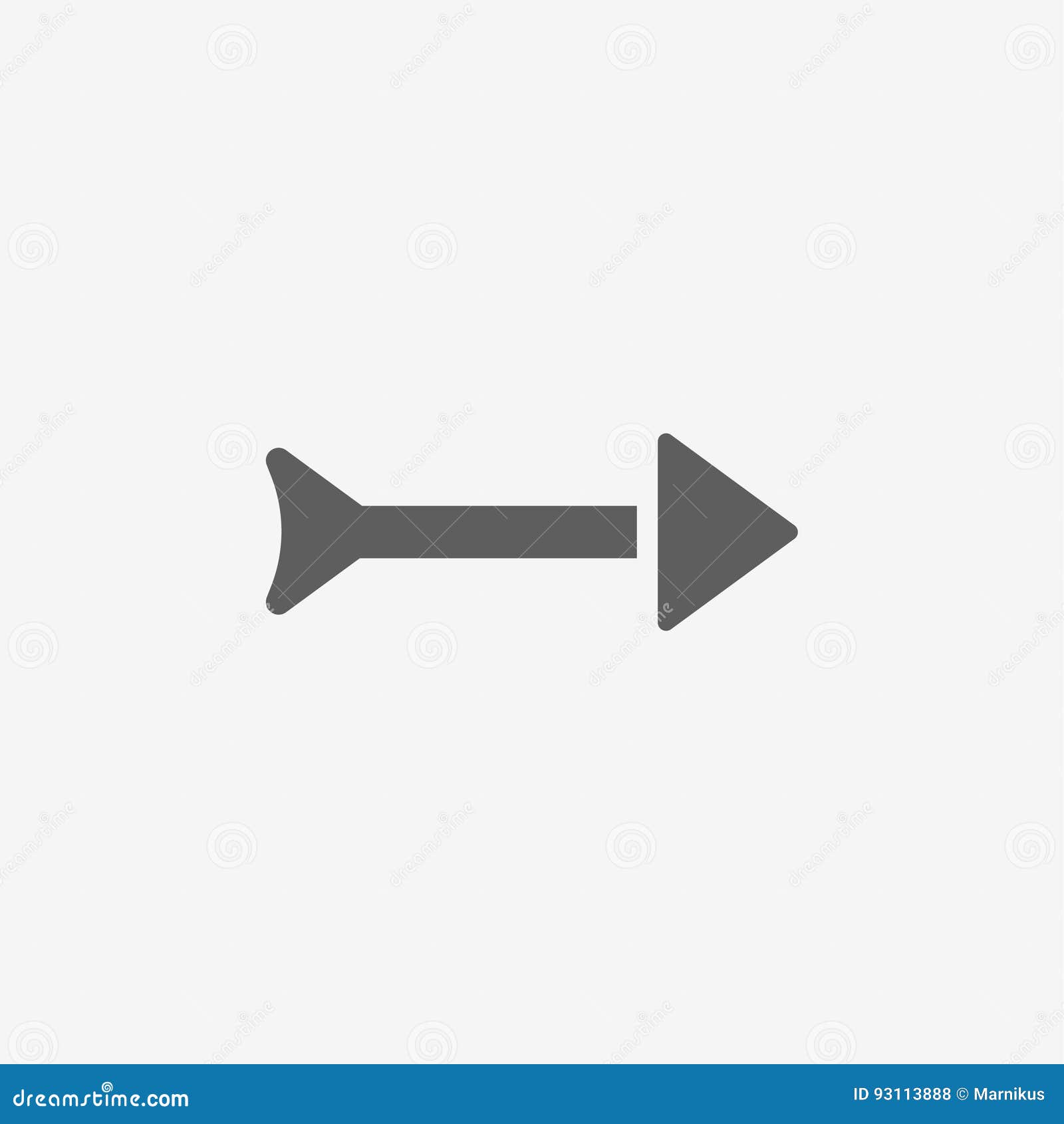 Flecha moderna plana ilustración del vector. Ilustración de elemento ...