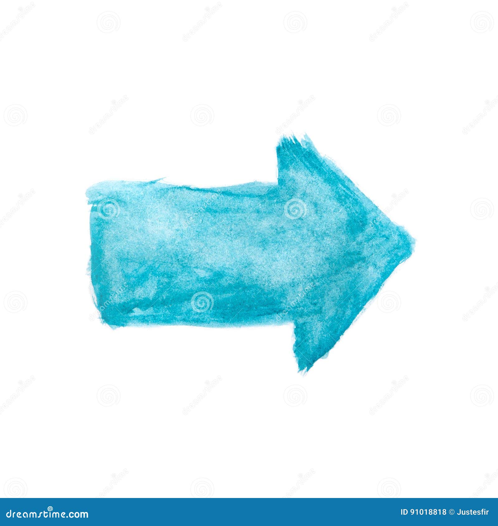 Flecha Pintada Azul Del Watercolour Stock de ilustración - Ilustración ...