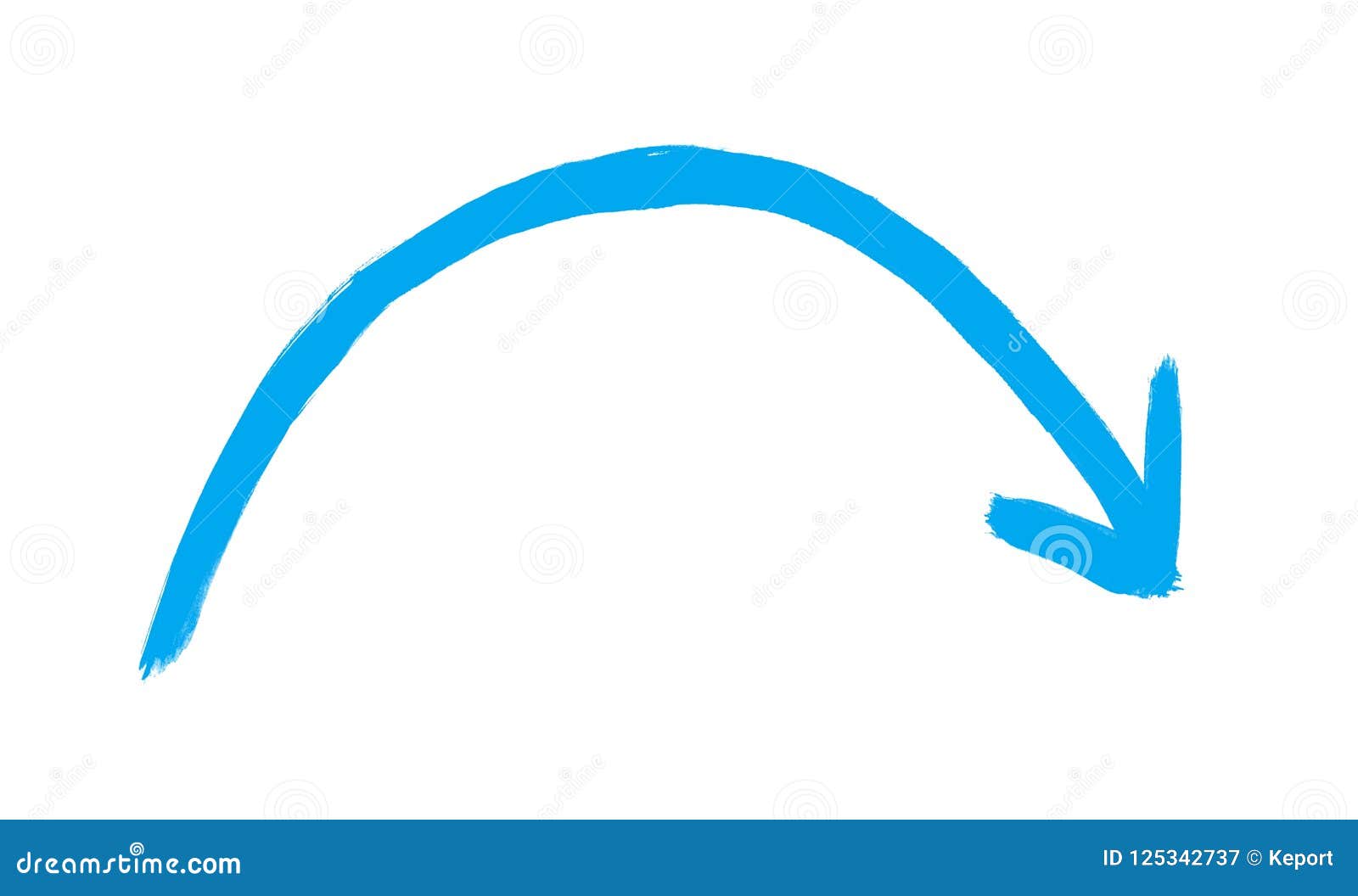 Flecha Pintada a Mano Azul Clara Stock de ilustración - Ilustración de ...