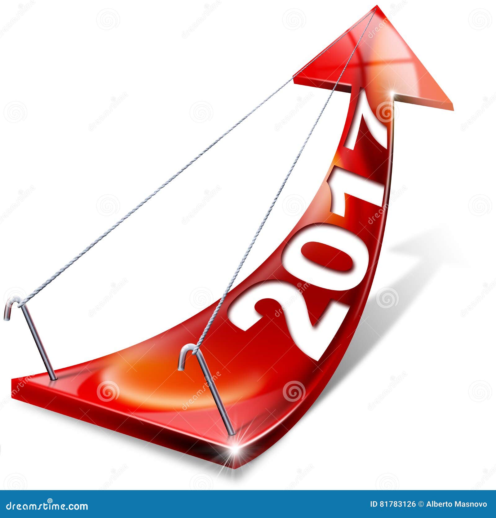 Flecha positiva roja 2017 stock de ilustración. Ilustración de celebre ...