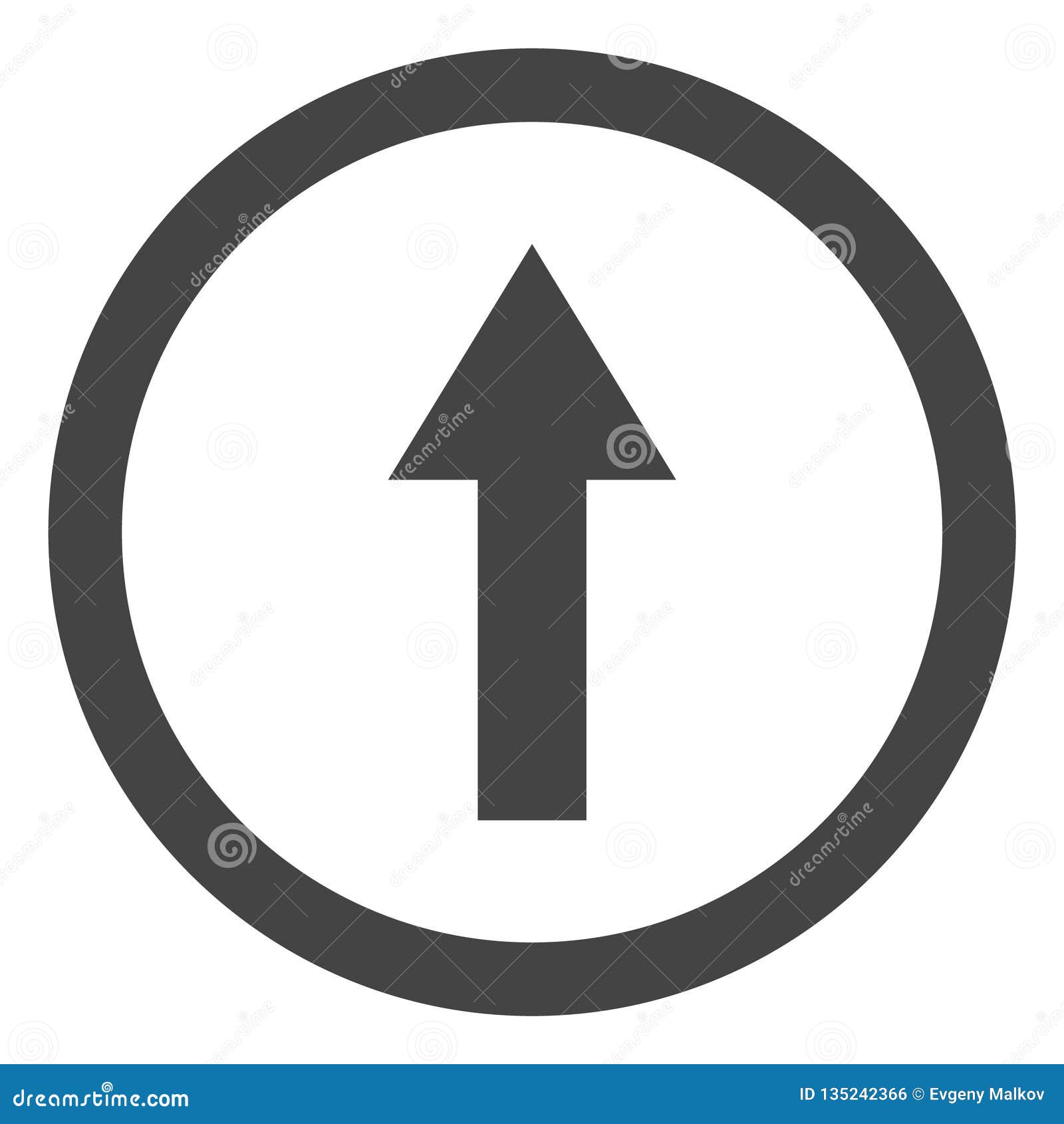 Flecha Redondeada Vector Encima Del Ejemplo Del Icono Ilustración del ...