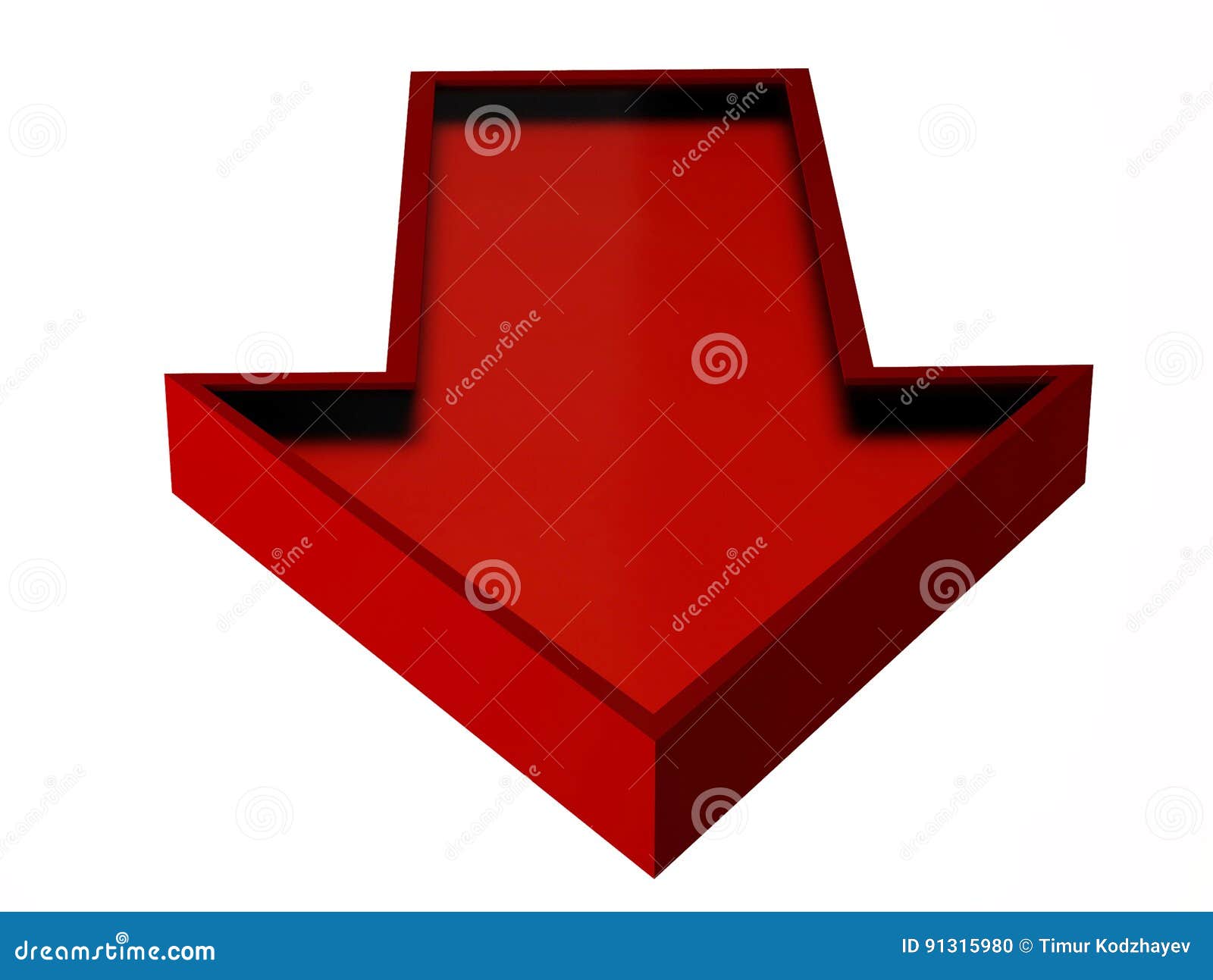 Flecha roja stock de ilustración. Ilustración de anaranjado - 91315980