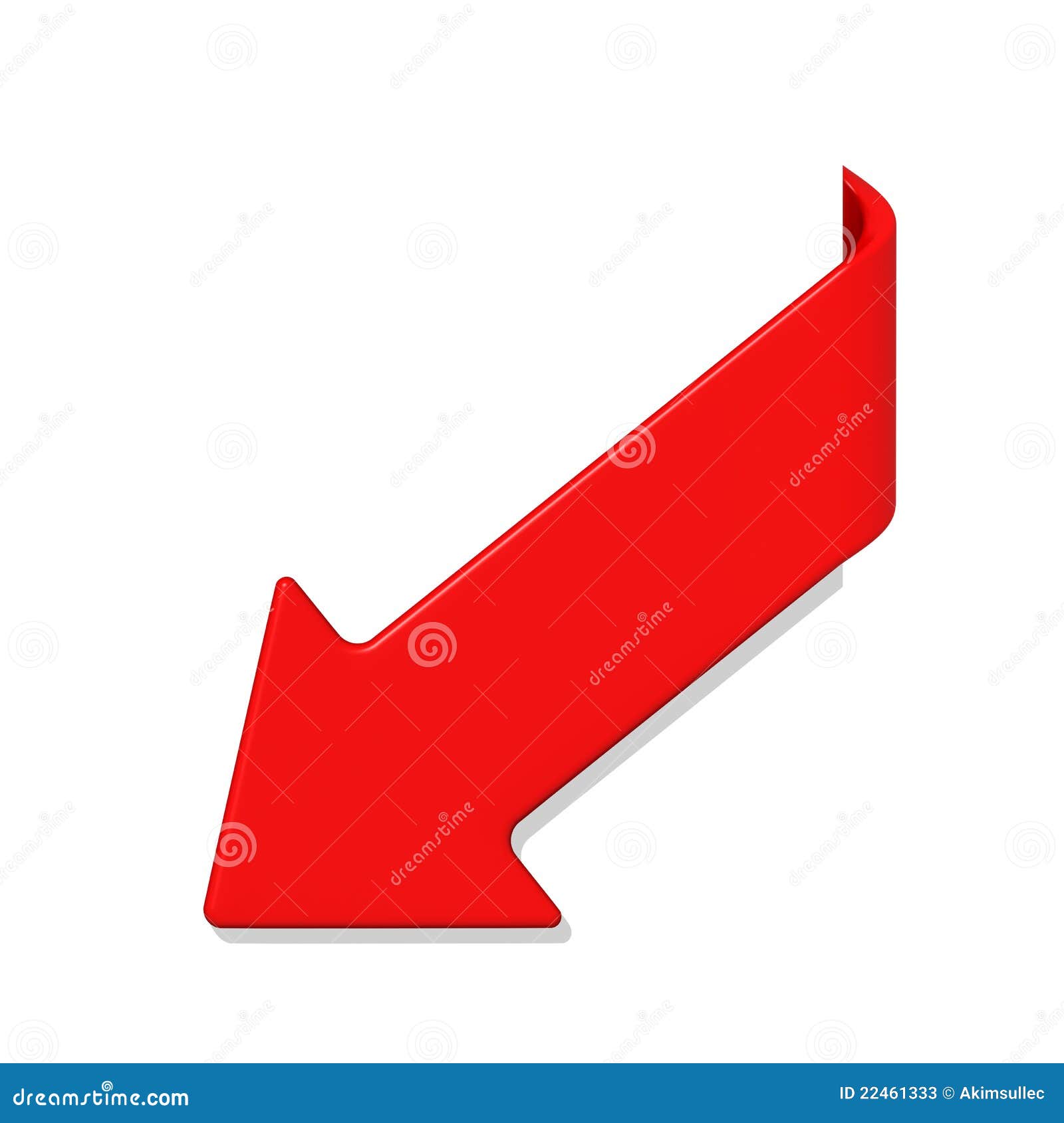 Flecha Roja Aislada En Blanco Stock de ilustración - Ilustración de ...