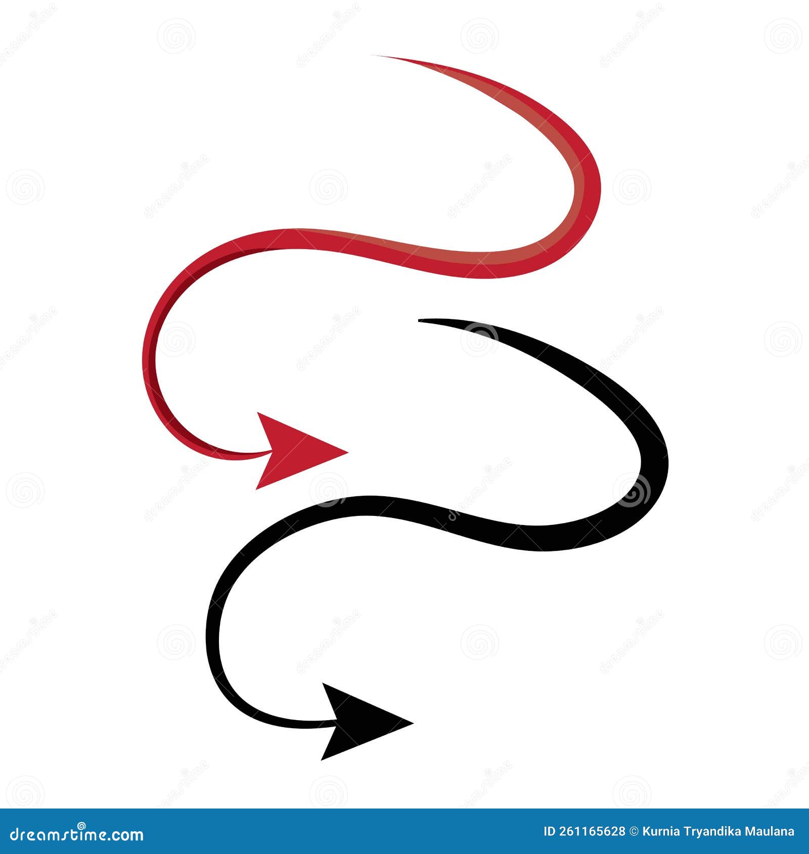 Flecha Roja De Cola Del Diablo Roja Demonio Vectorial Ilustración del ...