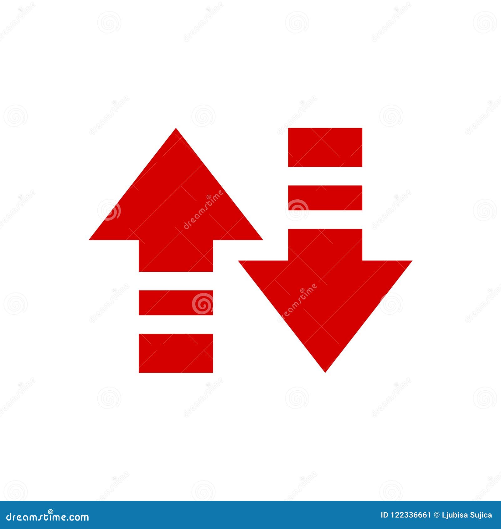 Flecha Roja Icono Simple Del Vector Stock de ilustración - Ilustración ...