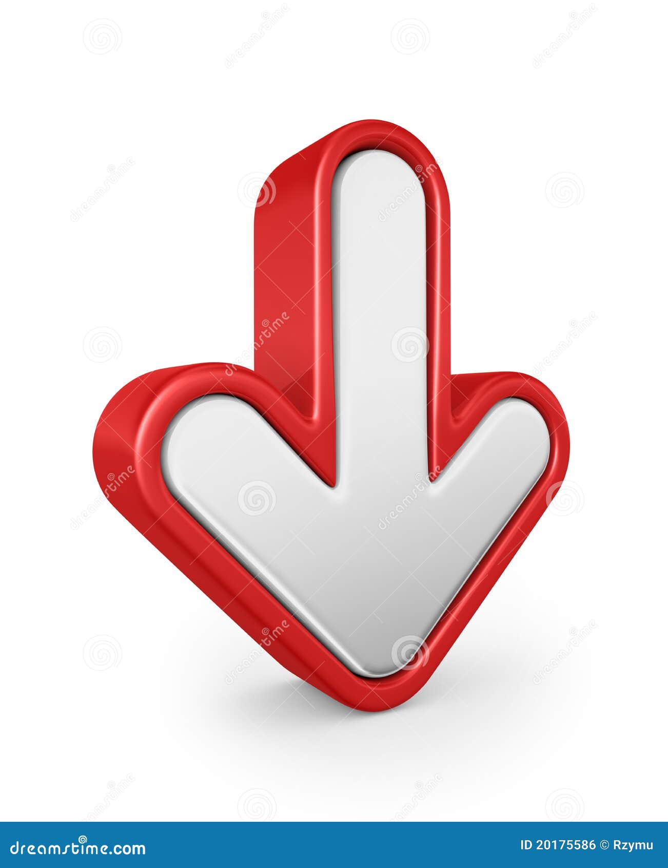 Flecha Roja Roja - 3d Rinden Stock de ilustración - Ilustración de ...