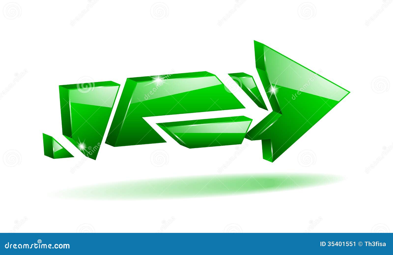 Flecha rota 3D del vector ilustración del vector. Ilustración de revele ...