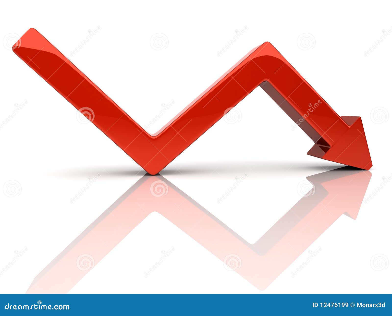 Flecha rota roja stock de ilustración. Ilustración de dimensional ...