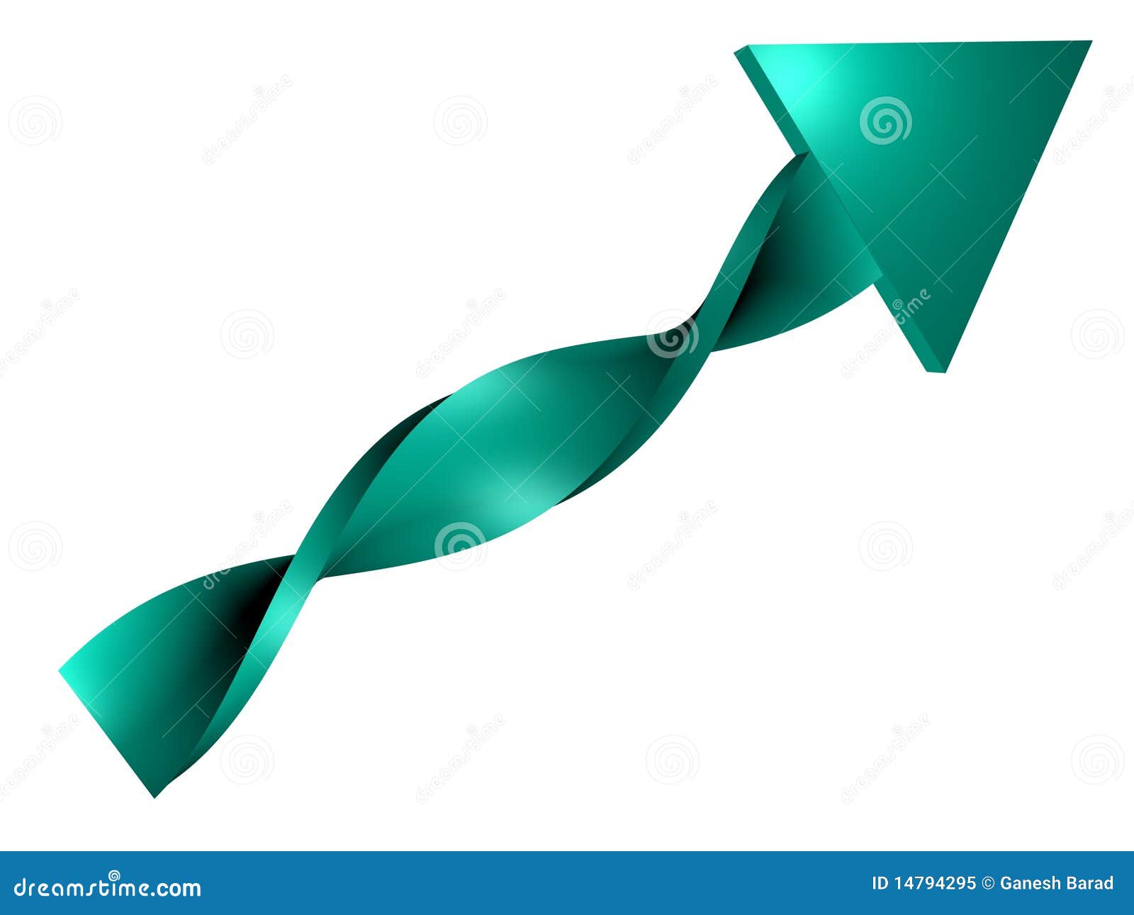 Flecha torcida stock de ilustración. Ilustración de dimensional - 14794295