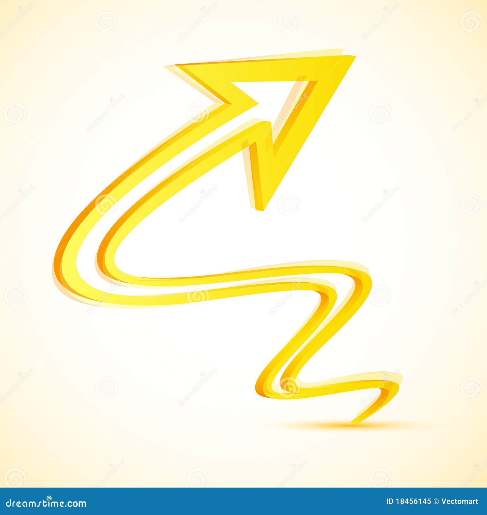 Flecha torcida ilustración del vector. Ilustración de muestra - 18456145