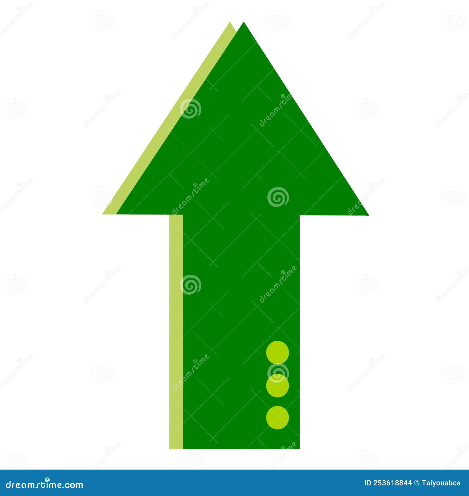 Flecha Verde Arriba Con Fondo Blanco Foto de archivo - Ilustración de ...