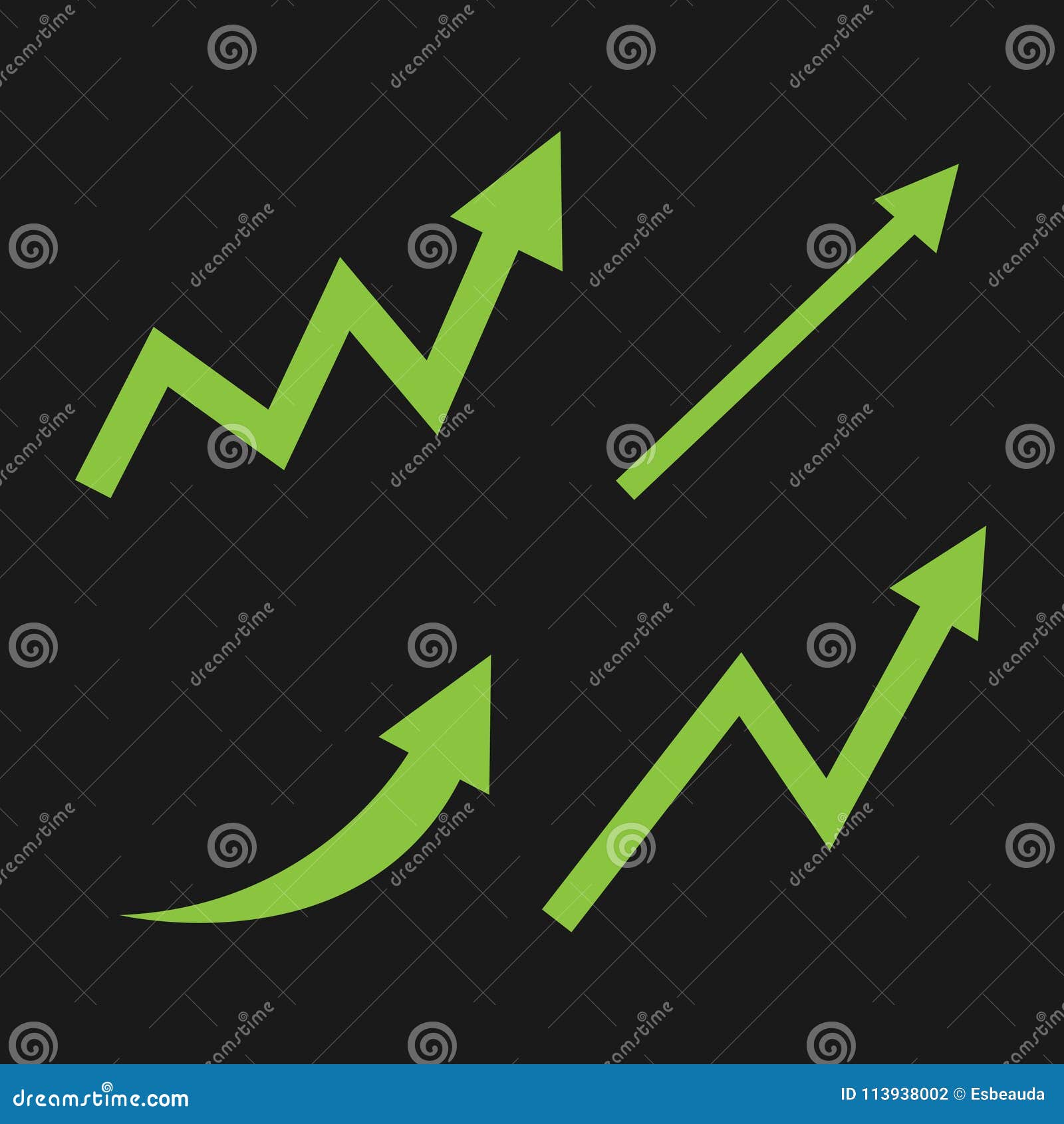 Flecha Verde Del Negocio Que Sube Ilustración del Vector - Ilustración ...