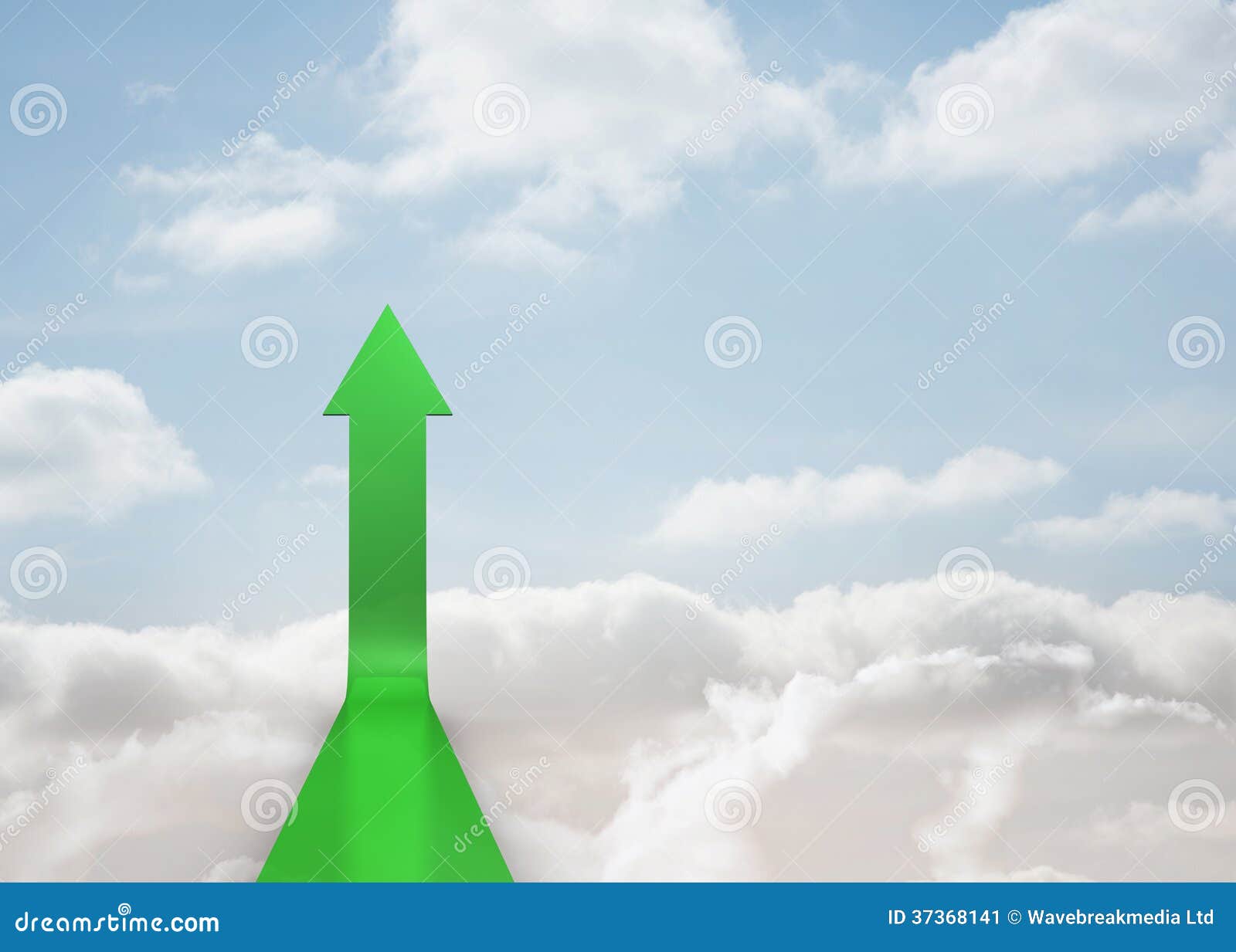 Flecha verde que destaca stock de ilustración. Ilustración de éxito ...