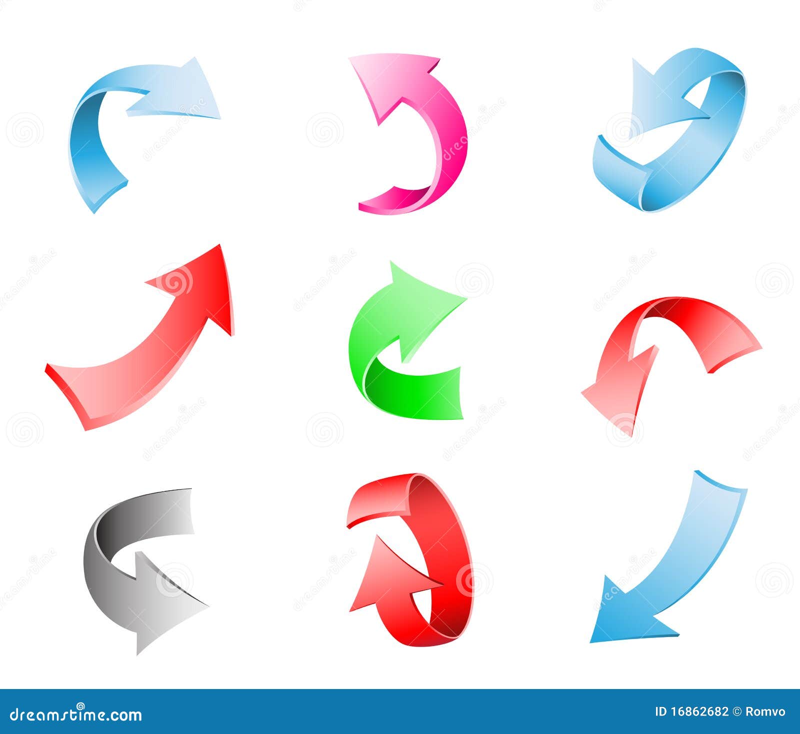 Flechas 3d ilustración del vector. Ilustración de muestra - 16862682