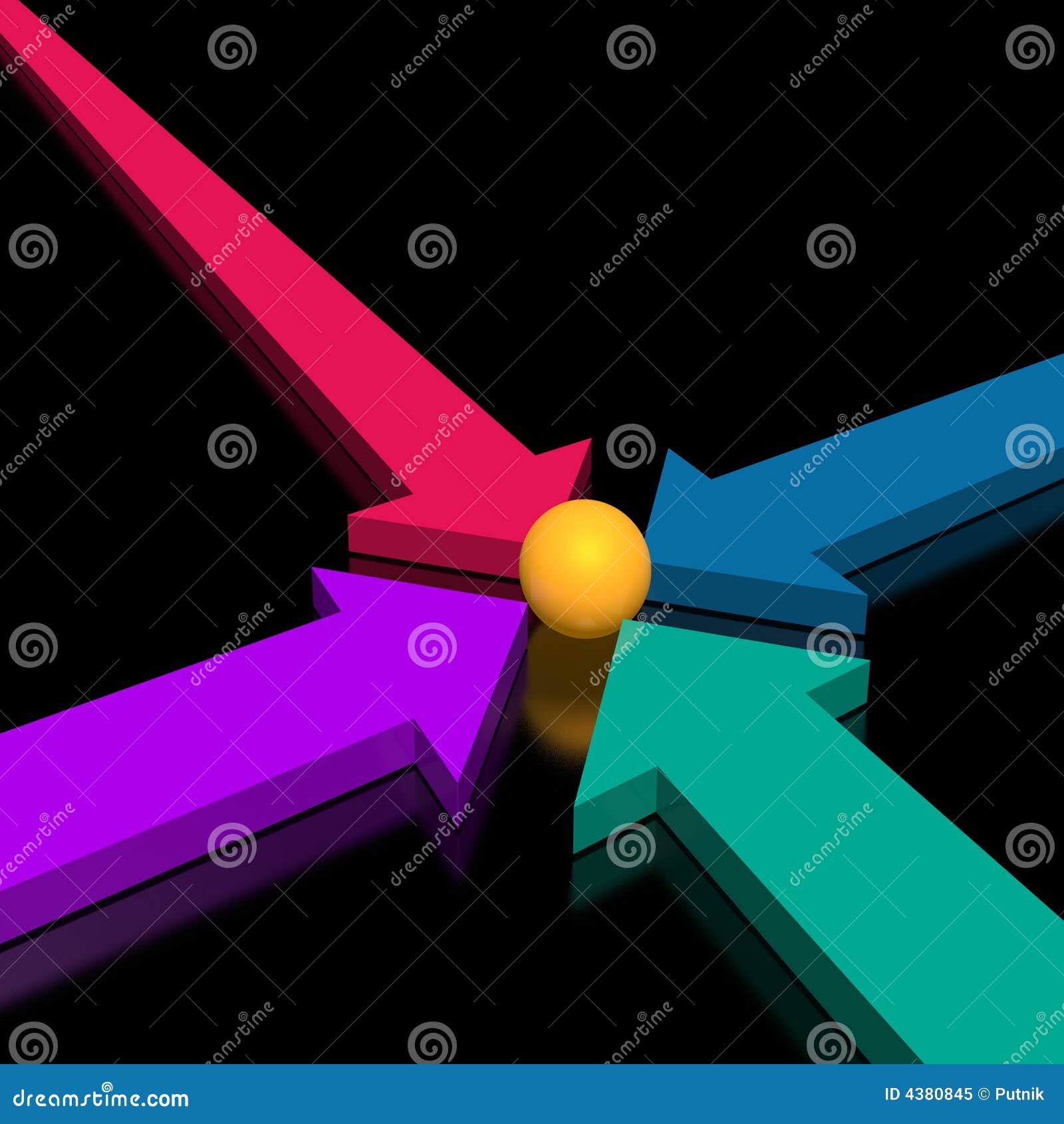 Flechas 3d stock de ilustración. Ilustración de diversidad - 4380845