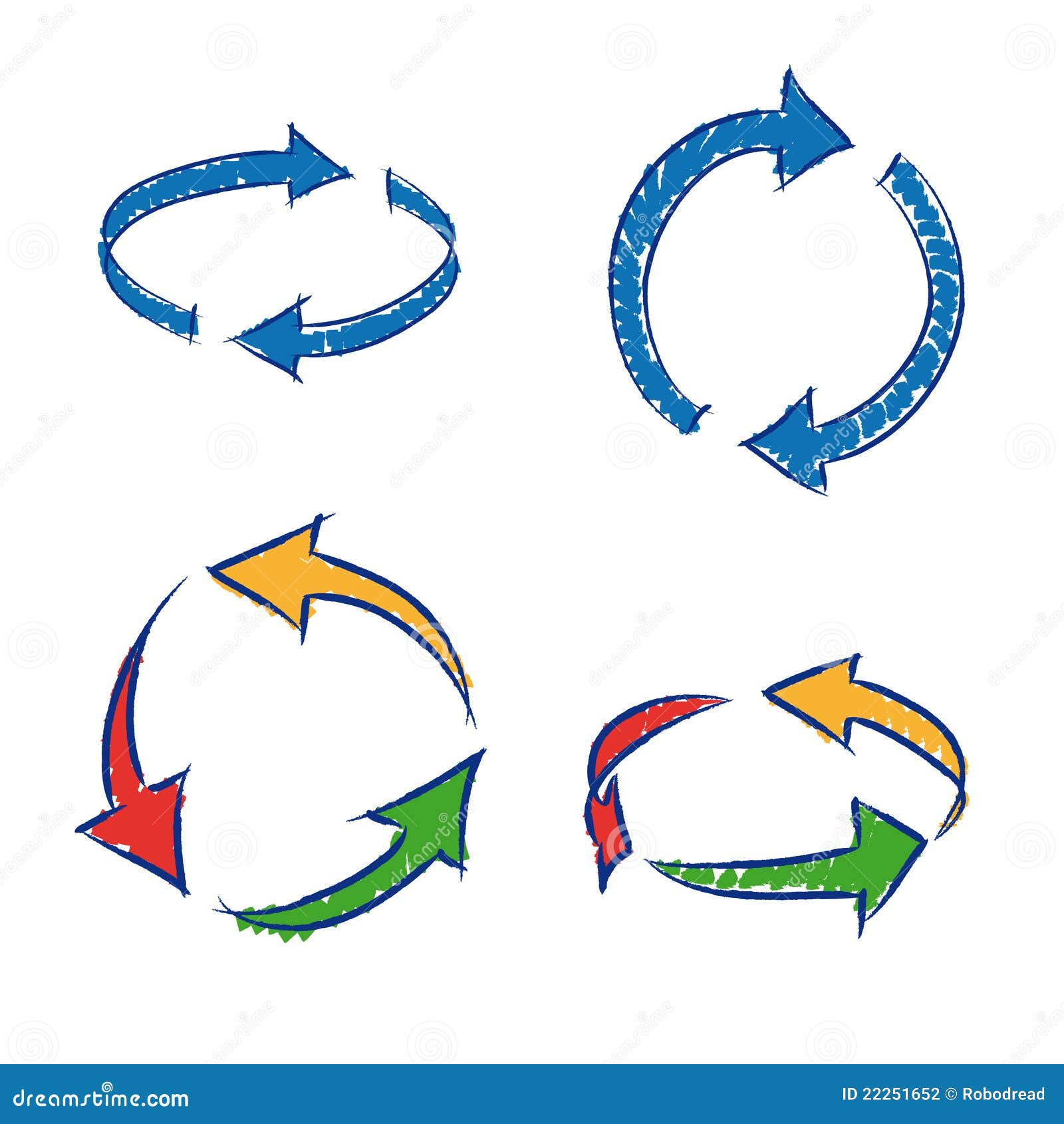 Flechas circulares ilustración del vector. Ilustración de vector - 22251652