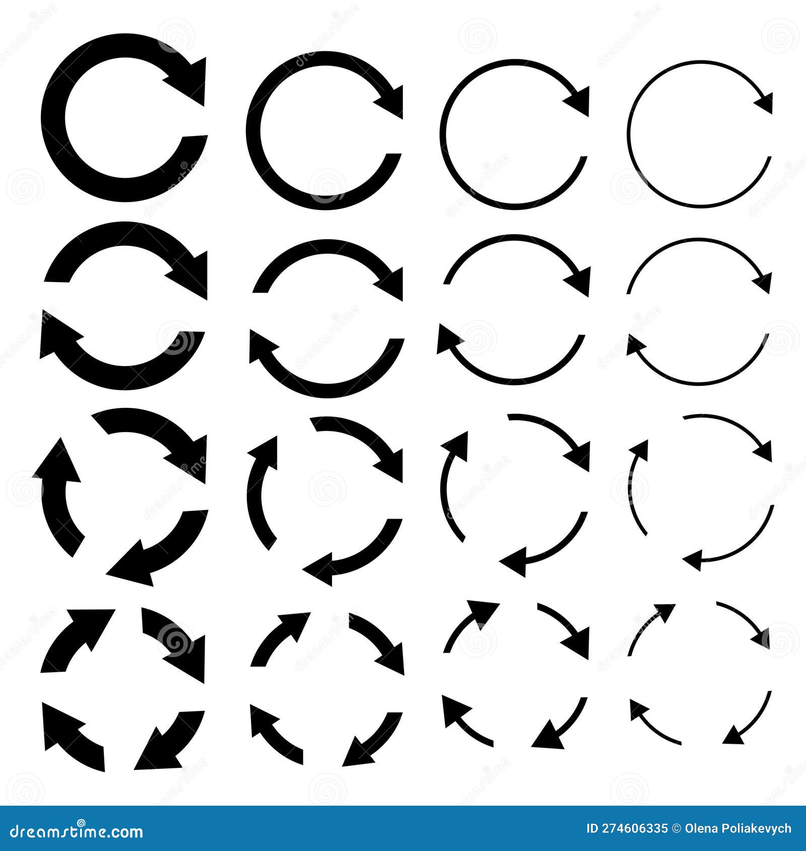 Flechas Circulares. Forma Redonda. Ilustración Vectorial. Ilustración del Vector - Ilustración ...