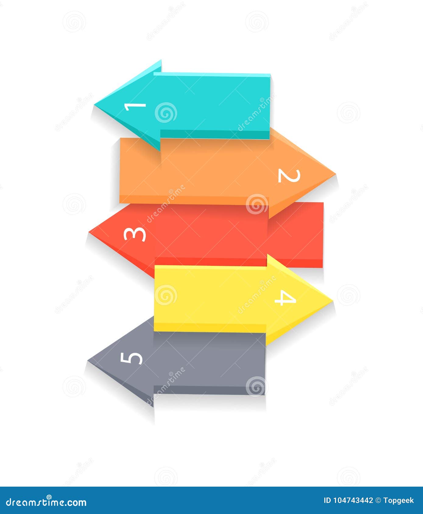 Flechas Coloridas Para El Ejemplo Del Vector De La Lista Ilustración ...