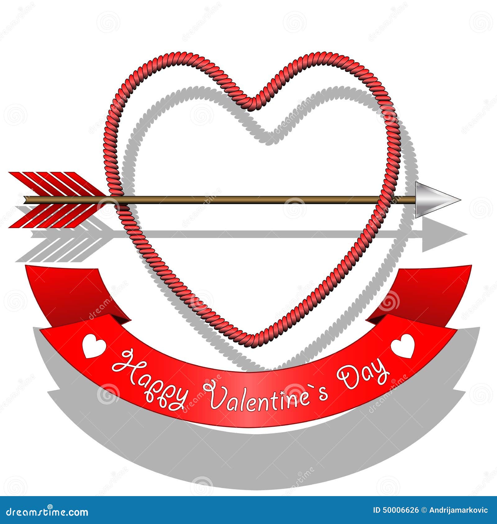 Flechas de amor ilustración del vector. Ilustración de rojo - 50006626