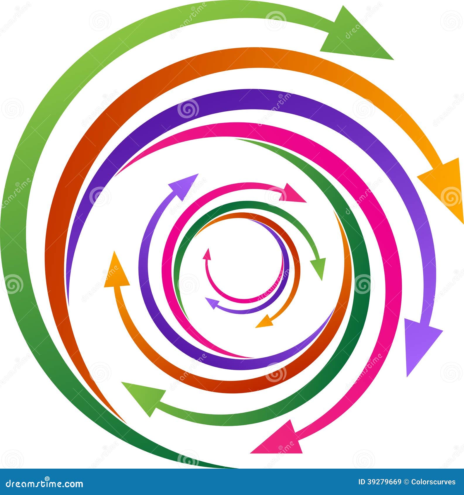 Flechas de la rotación ilustración del vector. Ilustración de forma ...