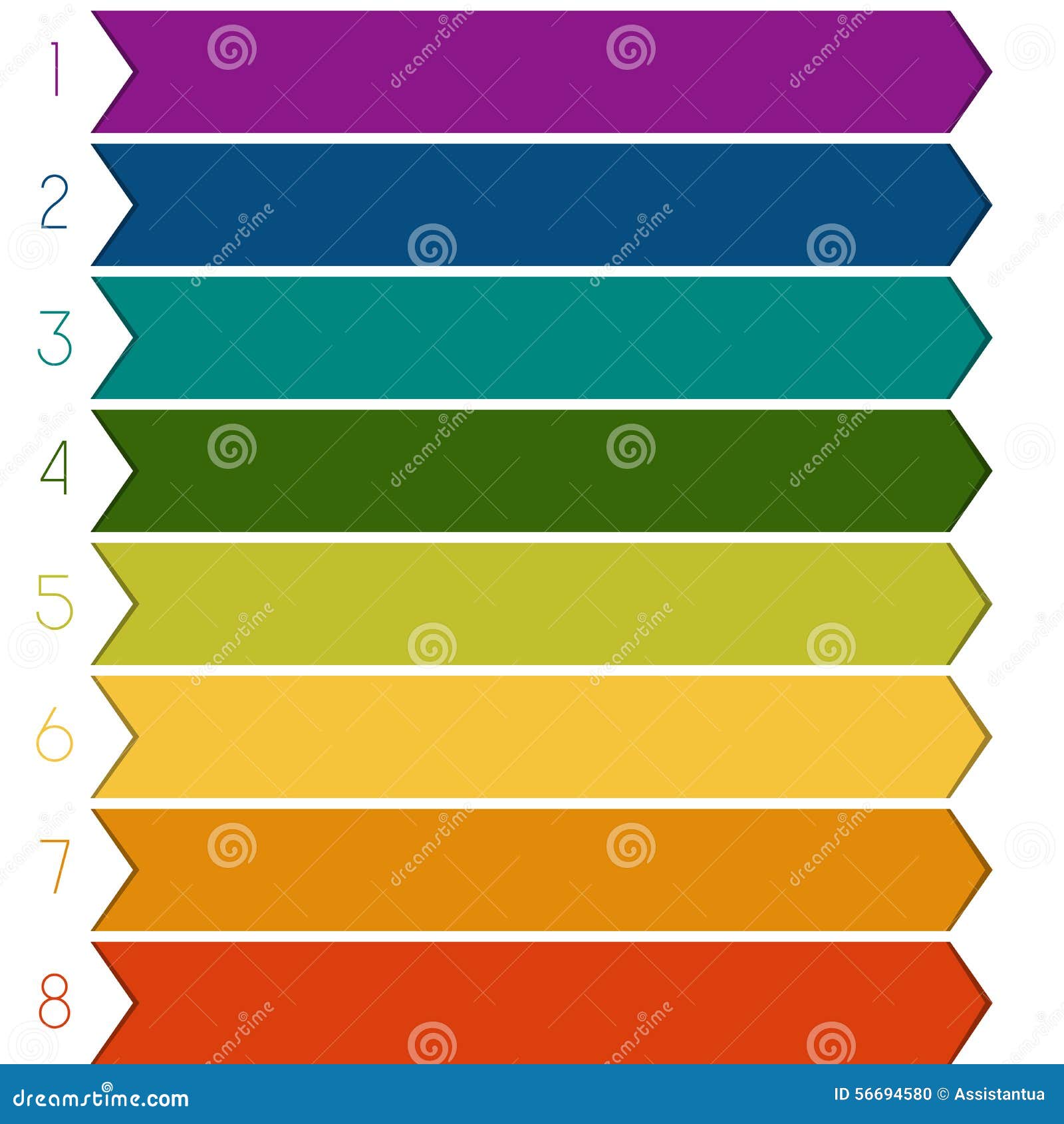 8 Flechas De Las Tiras De Color Stock de ilustración - Ilustración de ...