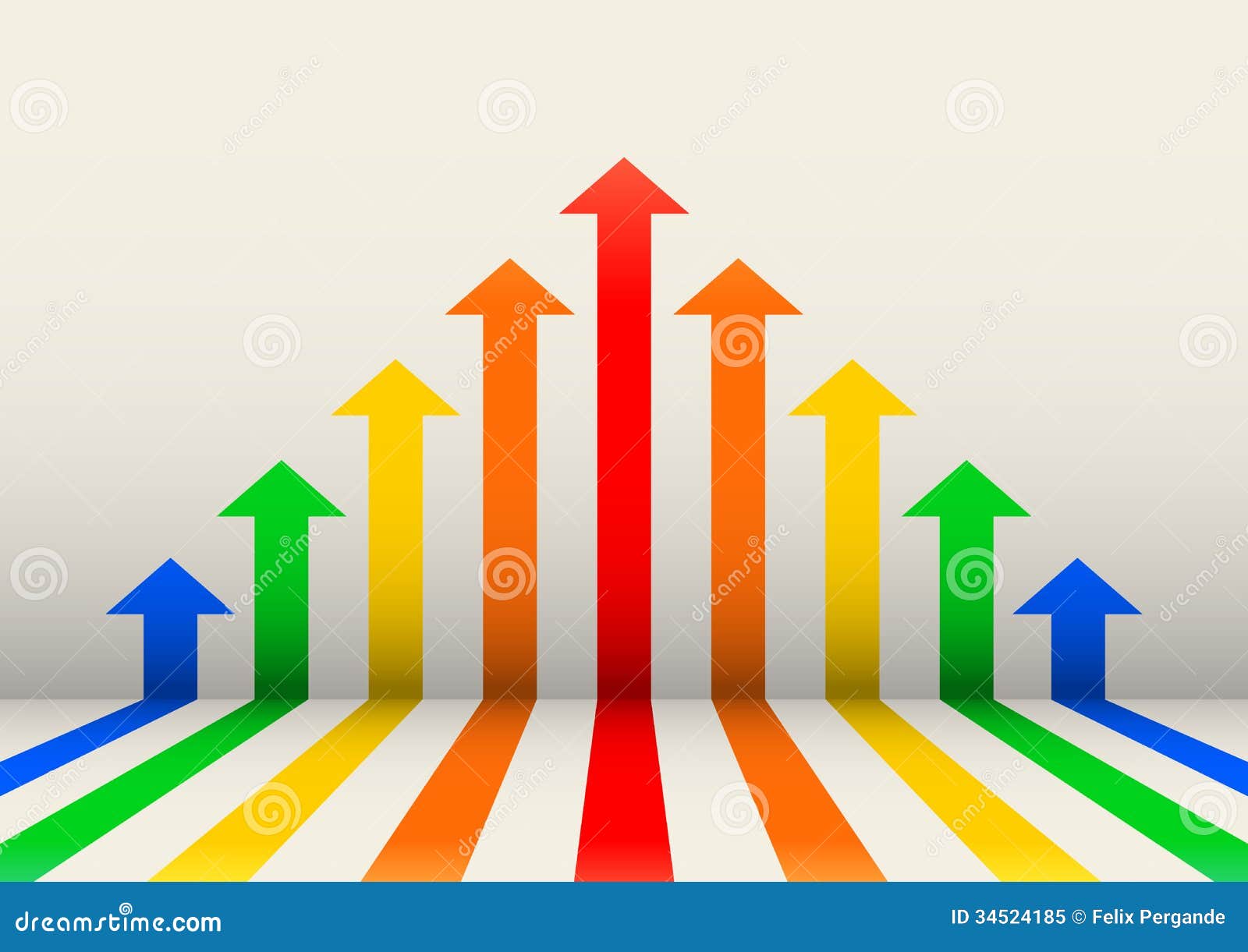 Flechas del alza stock de ilustración. Ilustración de blanco - 34524185
