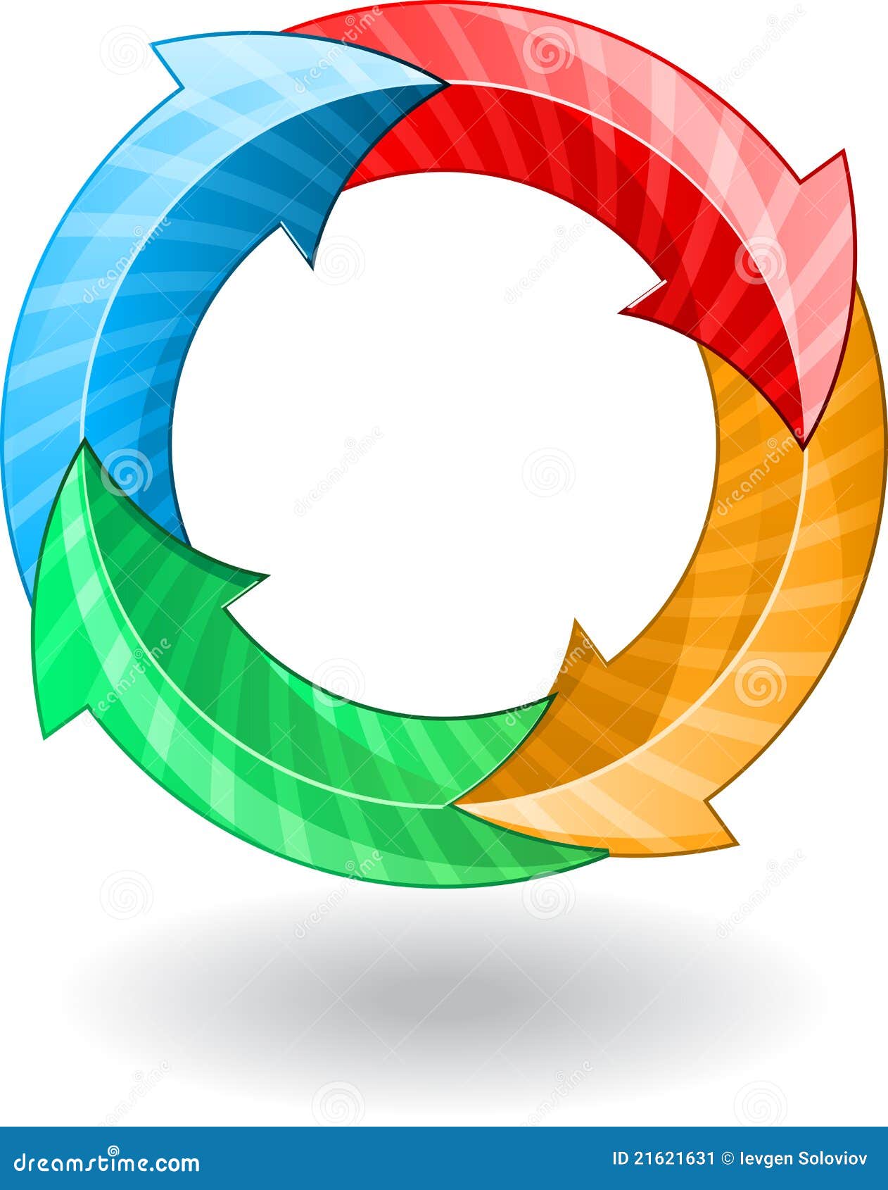 Flechas del círculo ilustración del vector. Ilustración de anaranjado ...