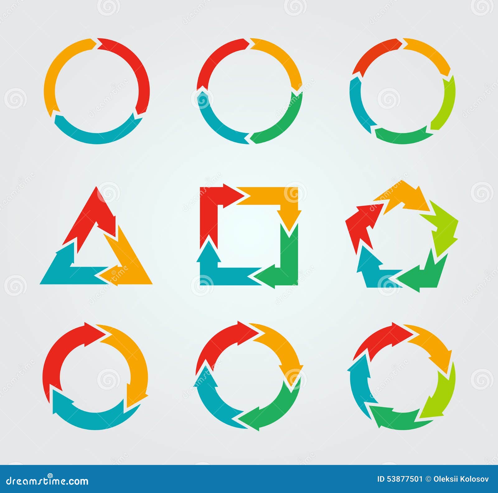 Flechas Del Círculo Del Vector Para Infographic Ilustración del Vector ...