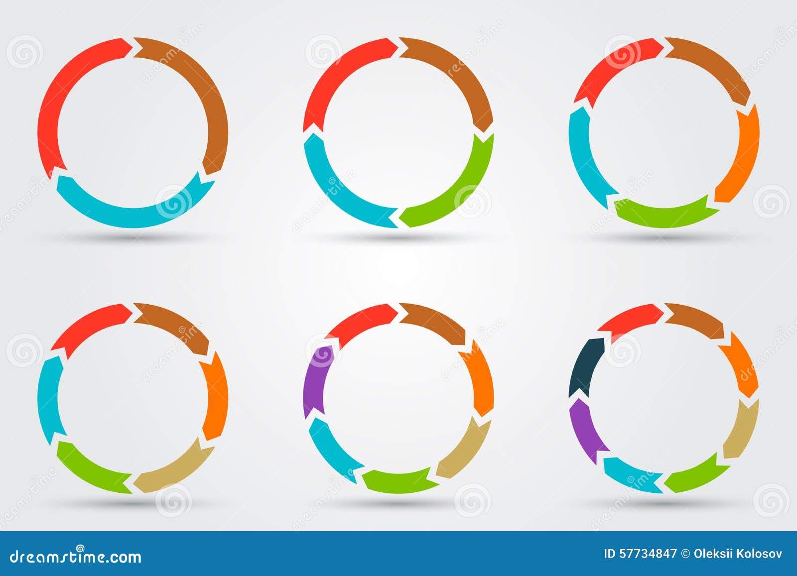 Flechas Del Círculo Del Vector Para Infographic Ilustración del Vector ...