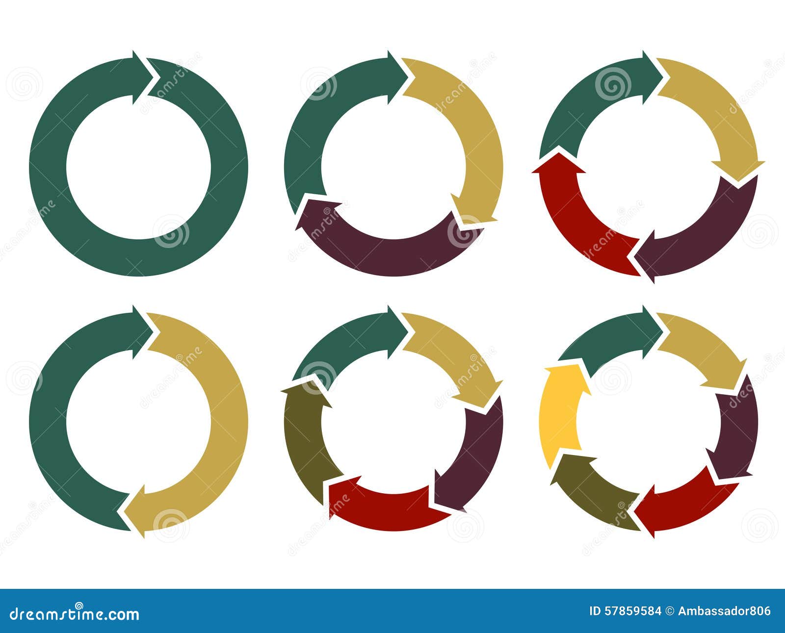 Flechas Del Círculo Del Vector Para Infographic Ilustración del Vector ...