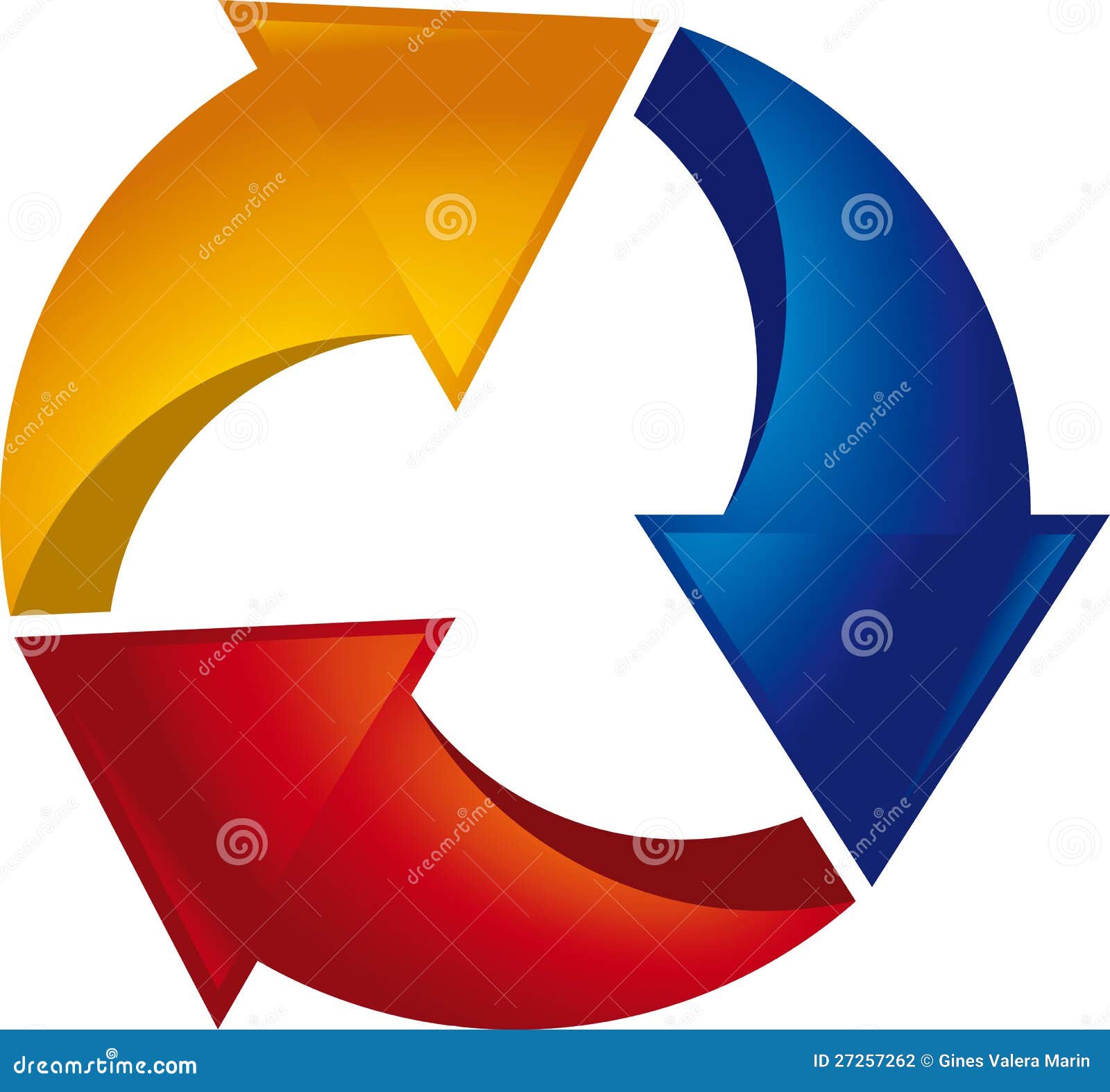 Flechas del ciclo ilustración del vector. Ilustración de ciclo - 27257262