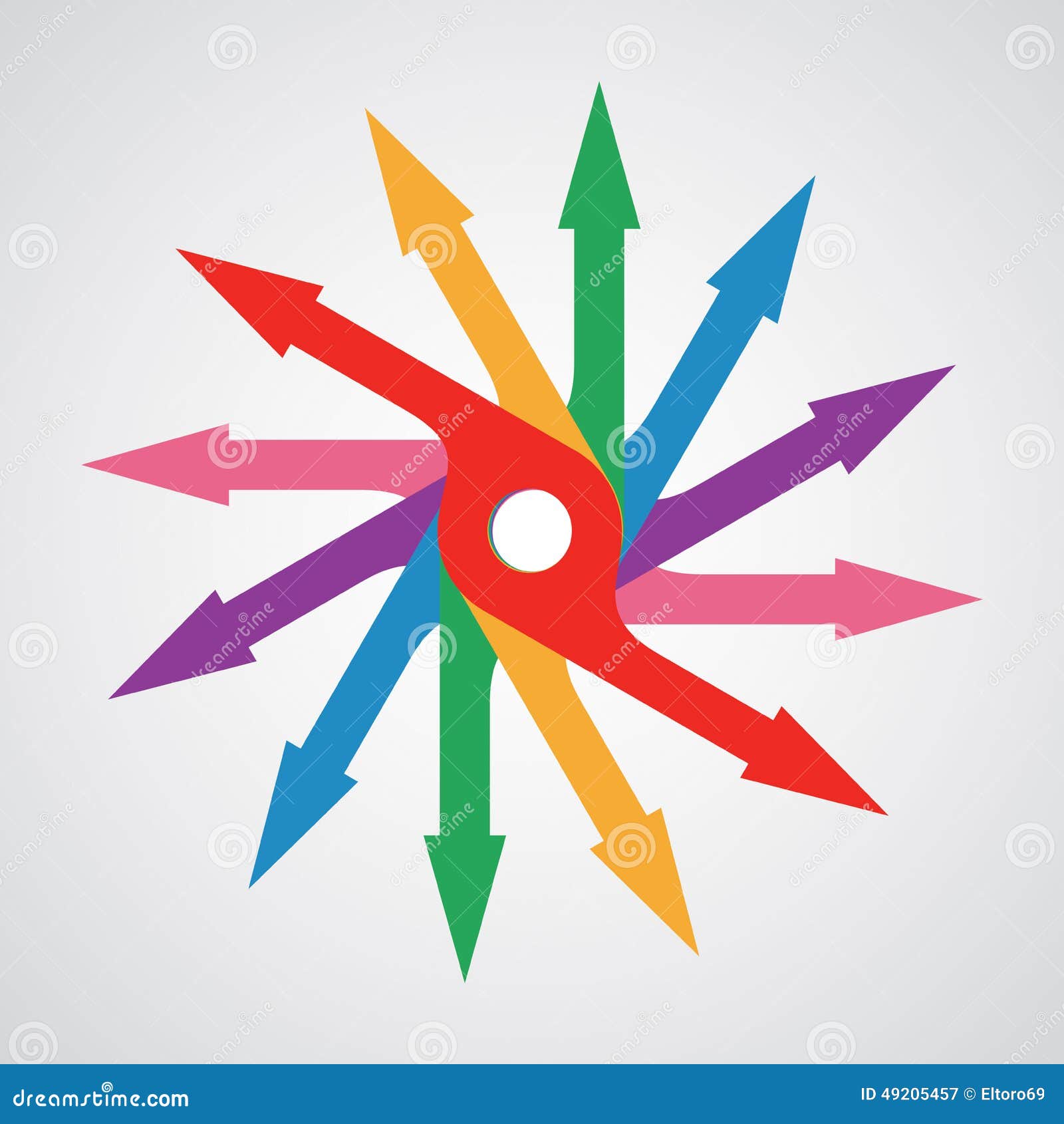 Flechas del color ilustración del vector. Ilustración de nuevo - 49205457