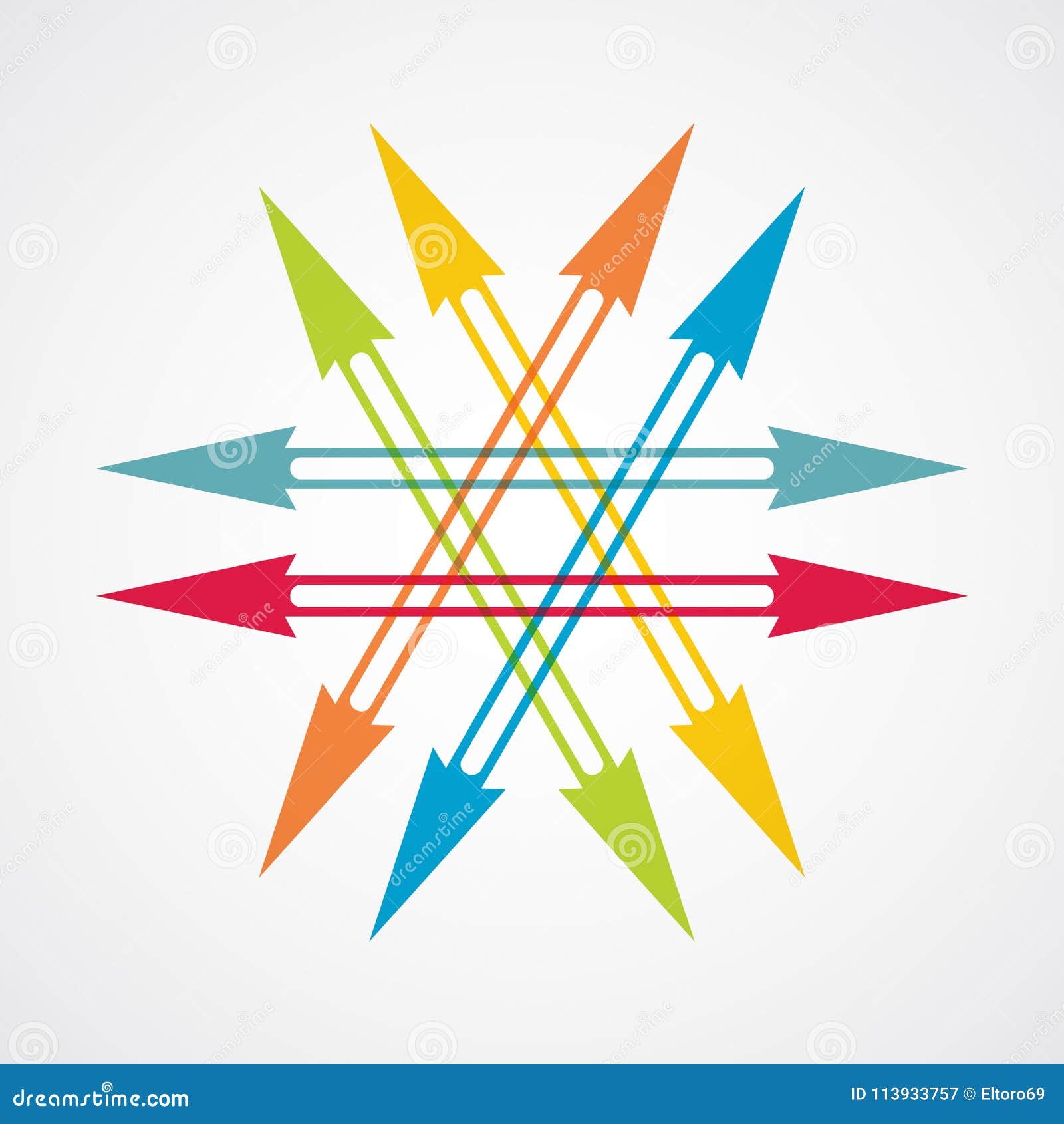 Flechas Del Color, Ejemplo Abstracto Ilustración del Vector ...