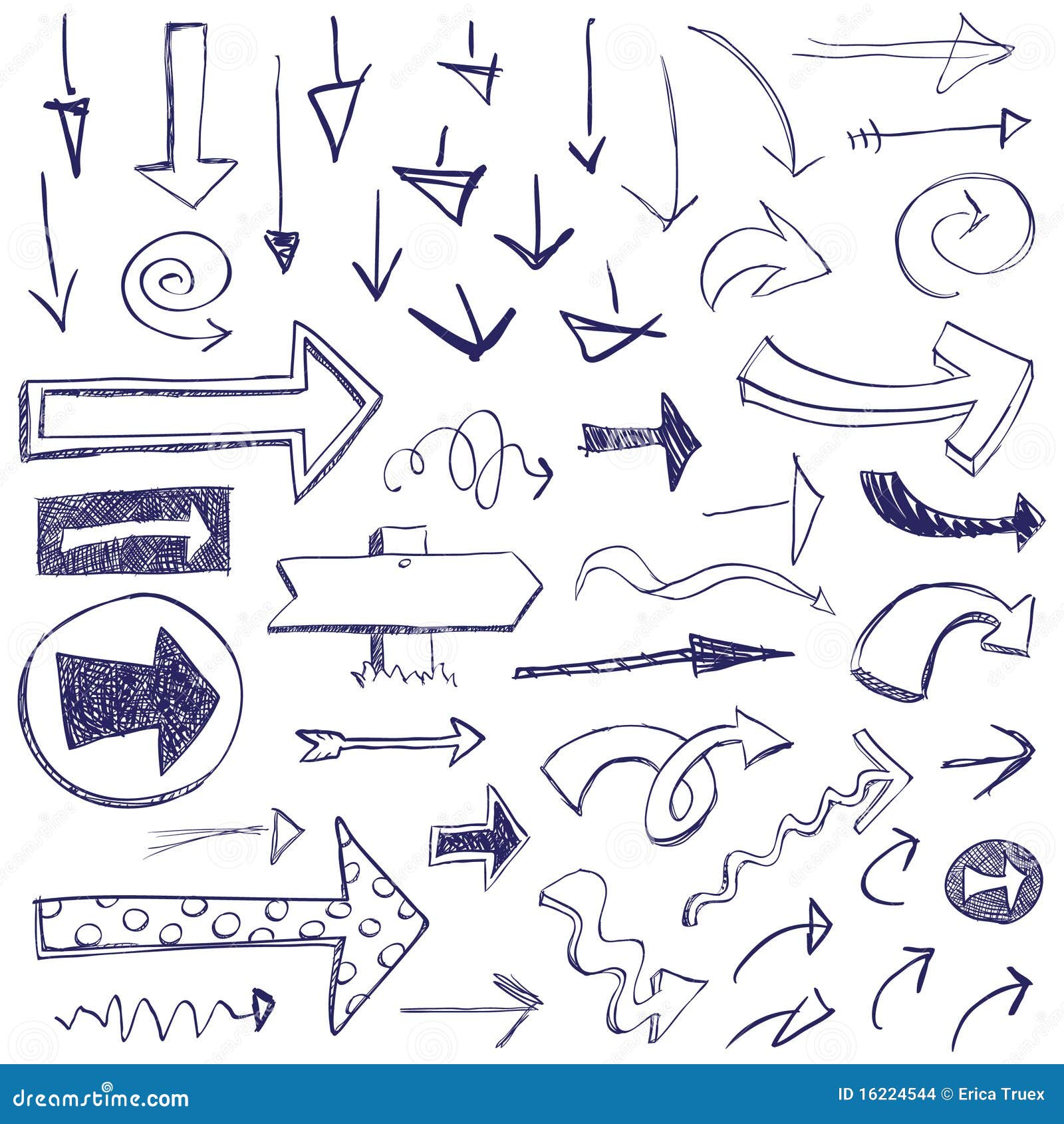 Flechas del Doodle ilustración del vector. Ilustración de mudanza ...