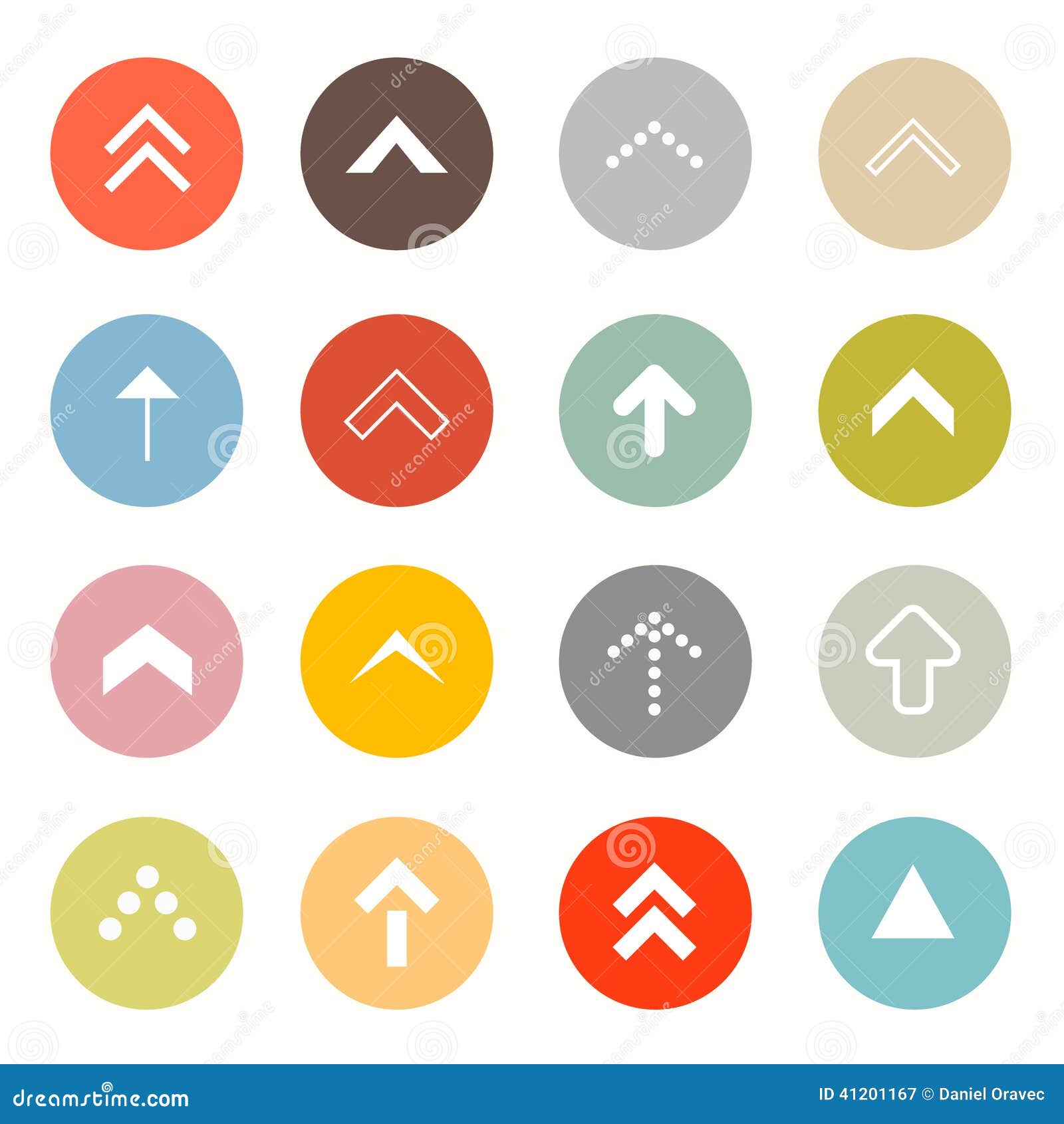 Flechas Del Vector Fijadas En Círculos Ilustración del Vector ...