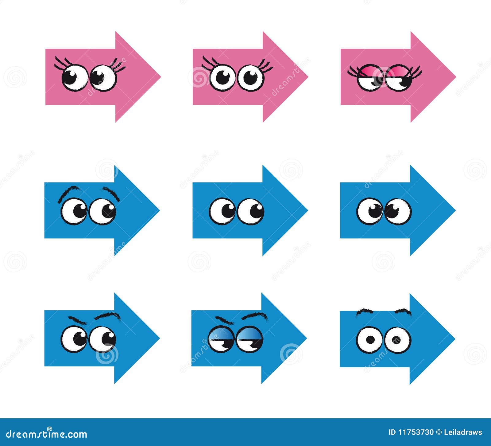 Flechas divertidas stock de ilustración. Ilustración de rojo - 11753730