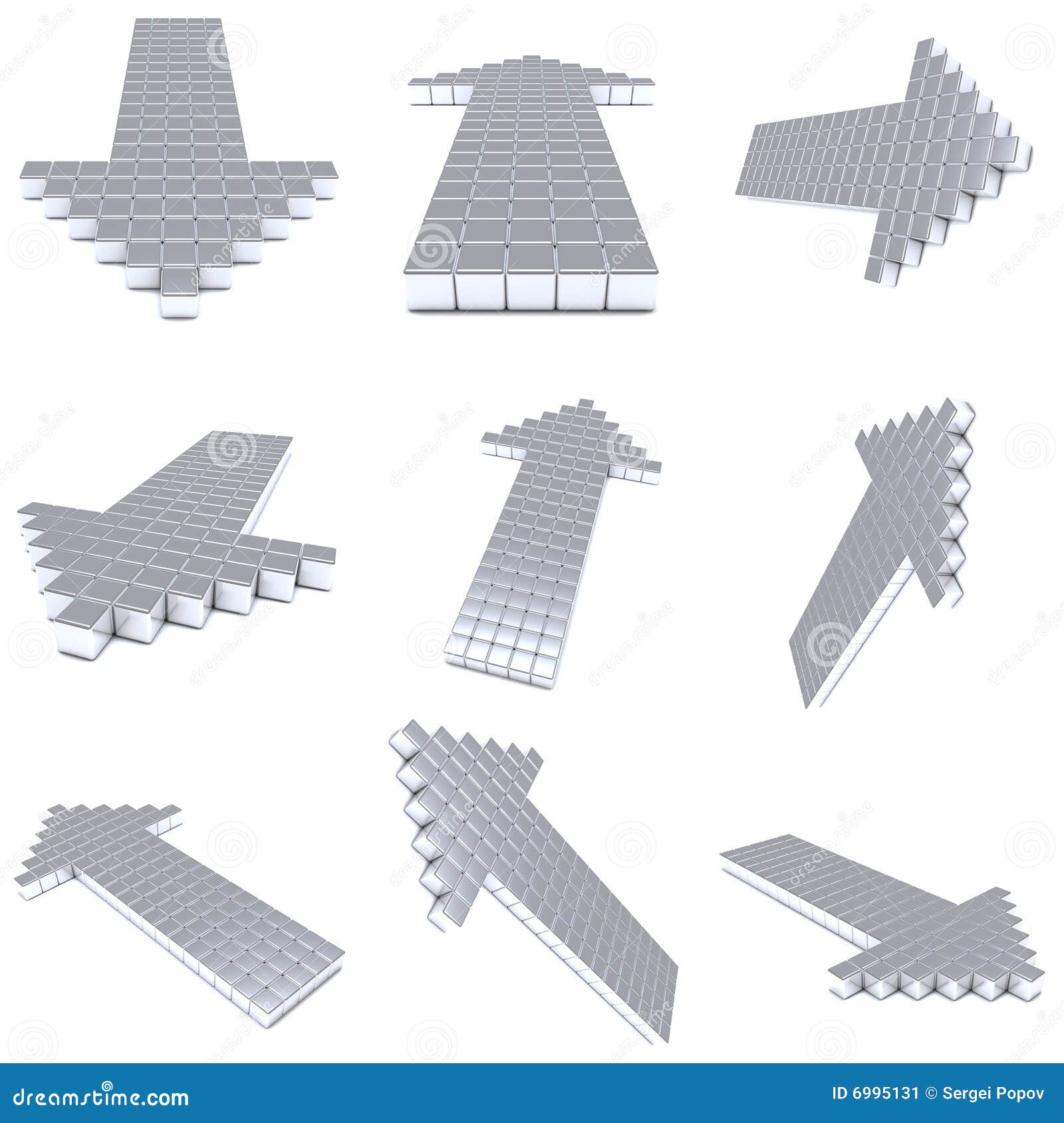Flechas grises stock de ilustración. Ilustración de puntero - 6995131