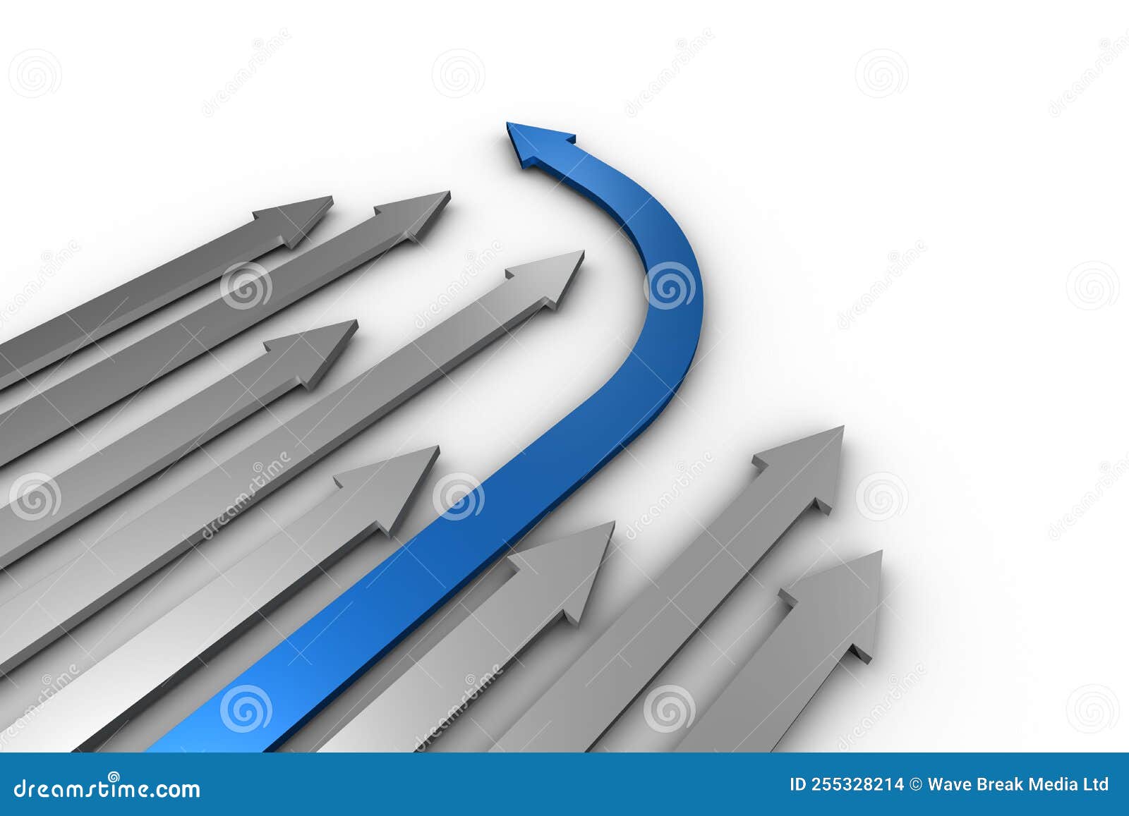 Flechas Grises Y Azules Apuntando Stock de ilustración - Ilustración de ...