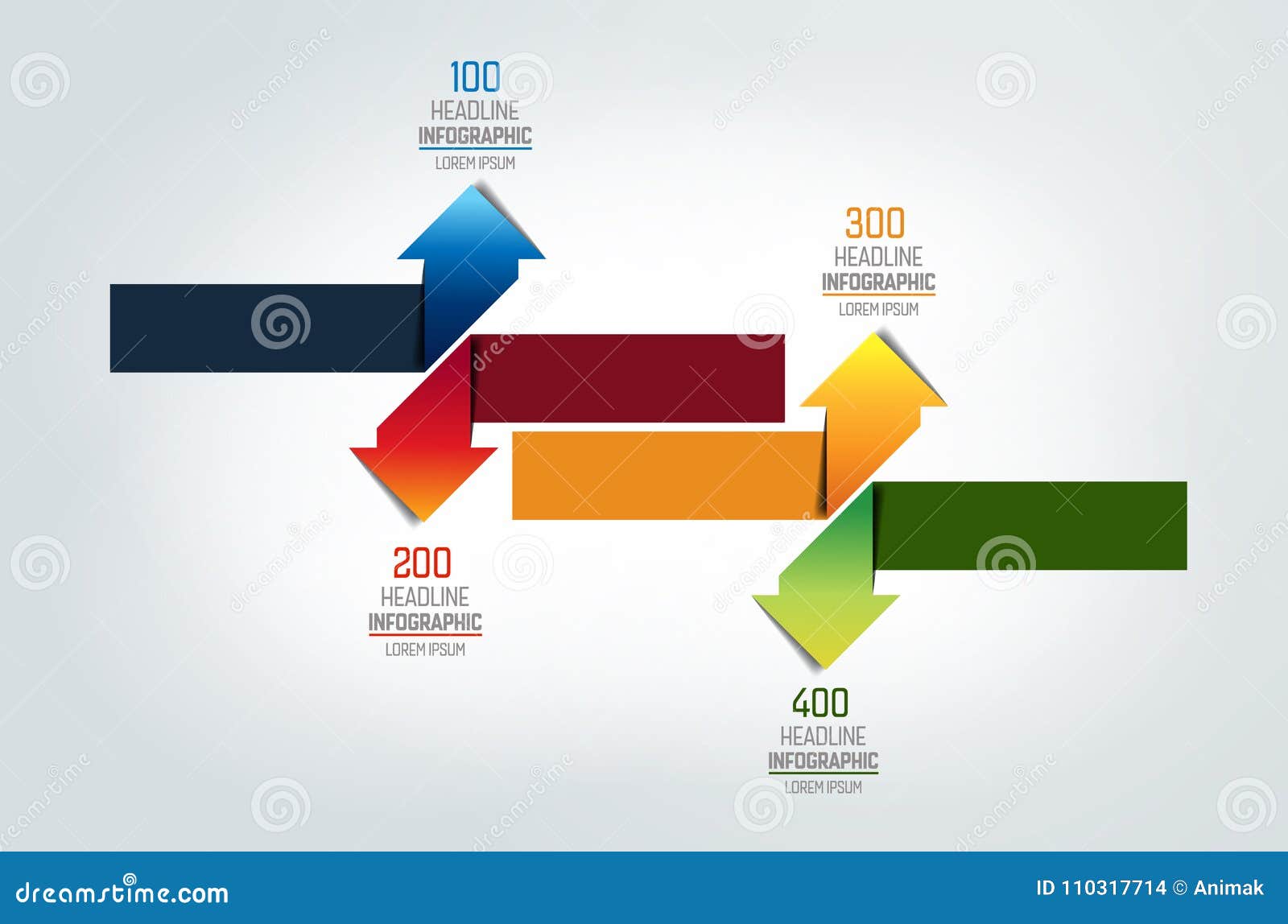 Flechas Infographic, Carta, Esquema, Diagrama Ilustración del Vector ...