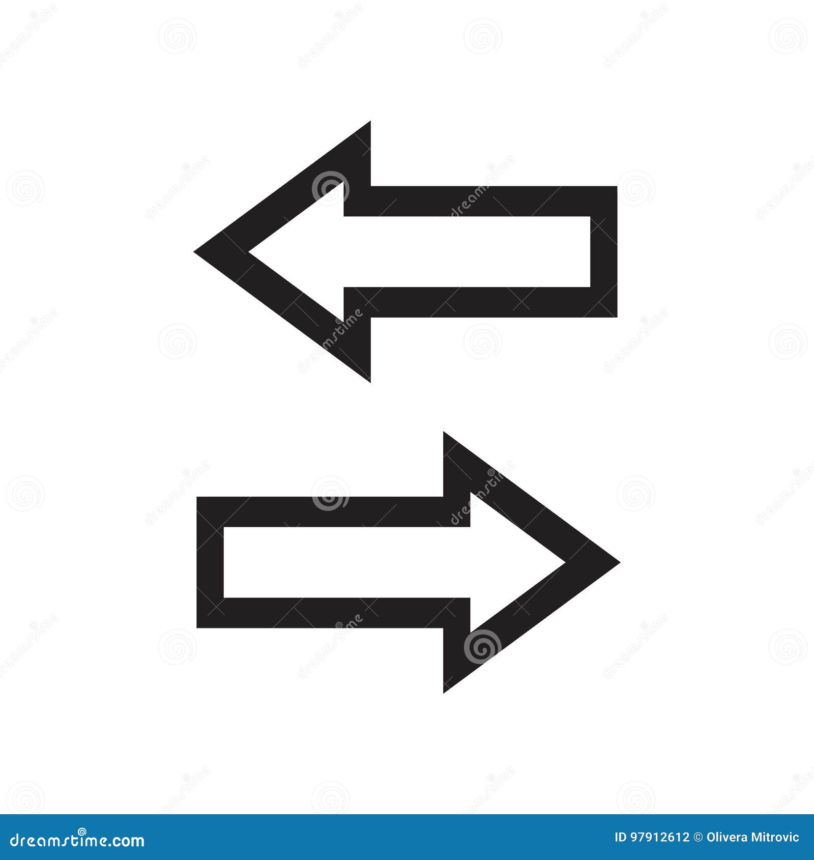 Flechas Izquierdas Y Derechas Ilustración del Vector - Ilustración de ...