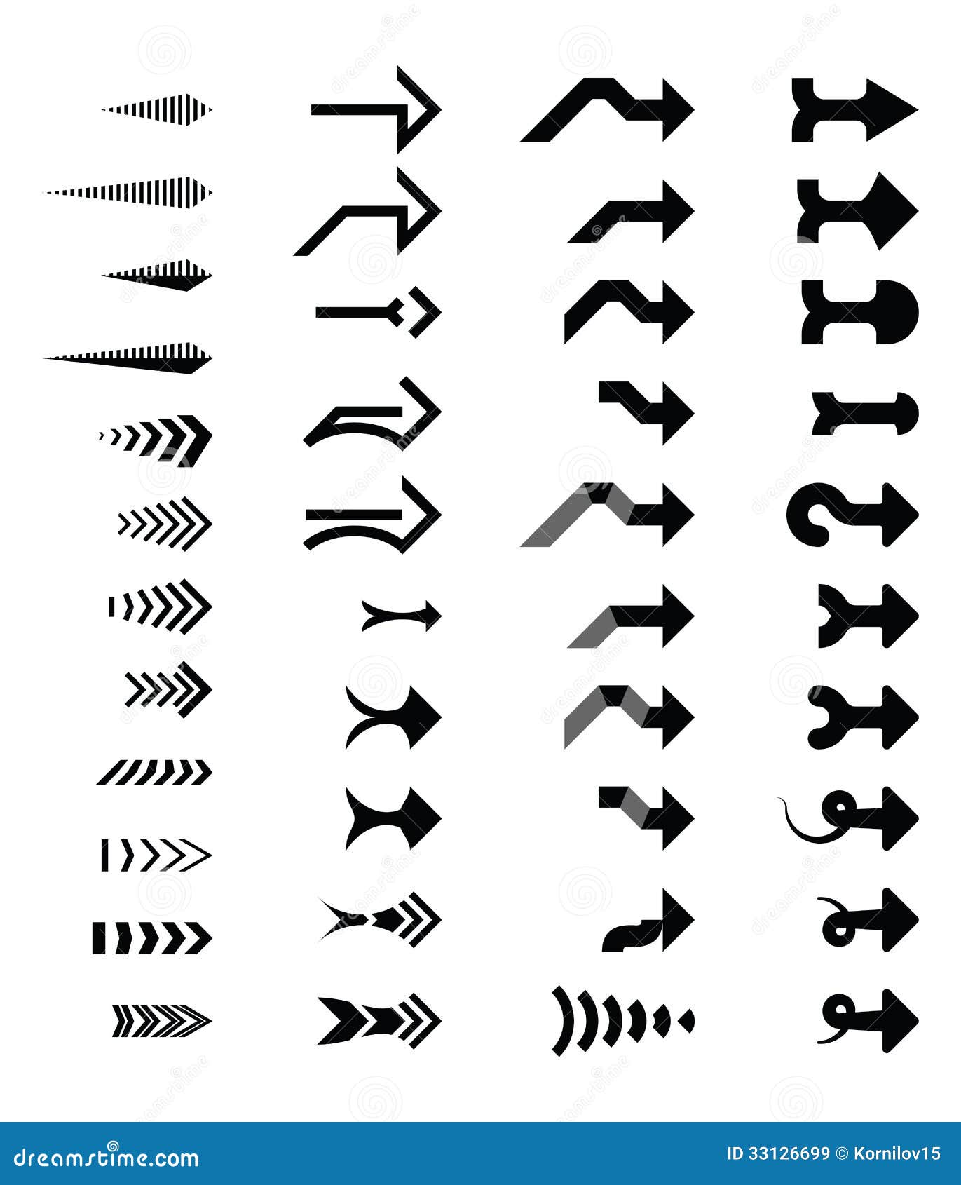 Flechas modernas ilustración del vector. Ilustración de conjunto - 33126699