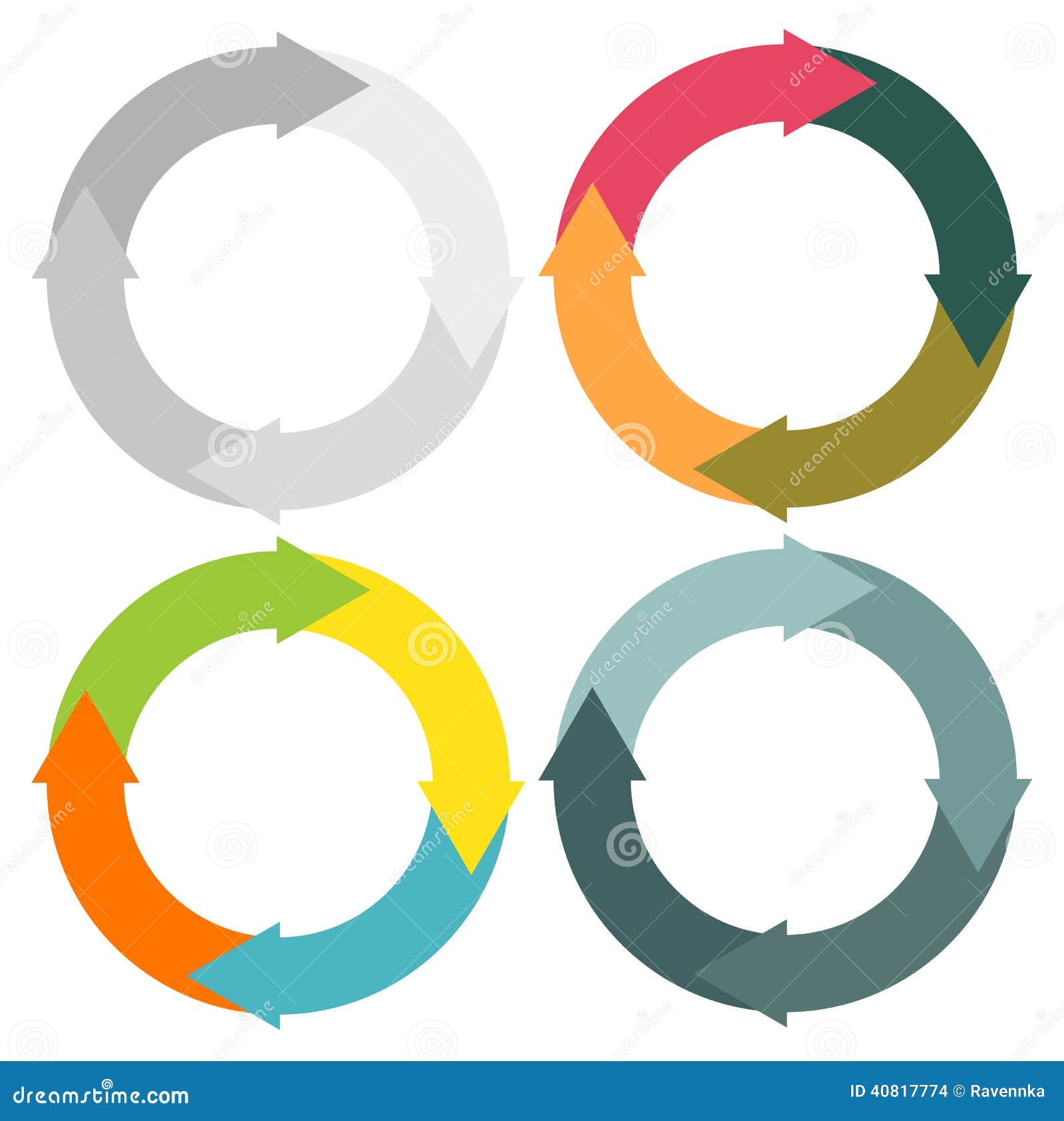 Flechas redondas fijadas ilustración del vector. Ilustración de ...