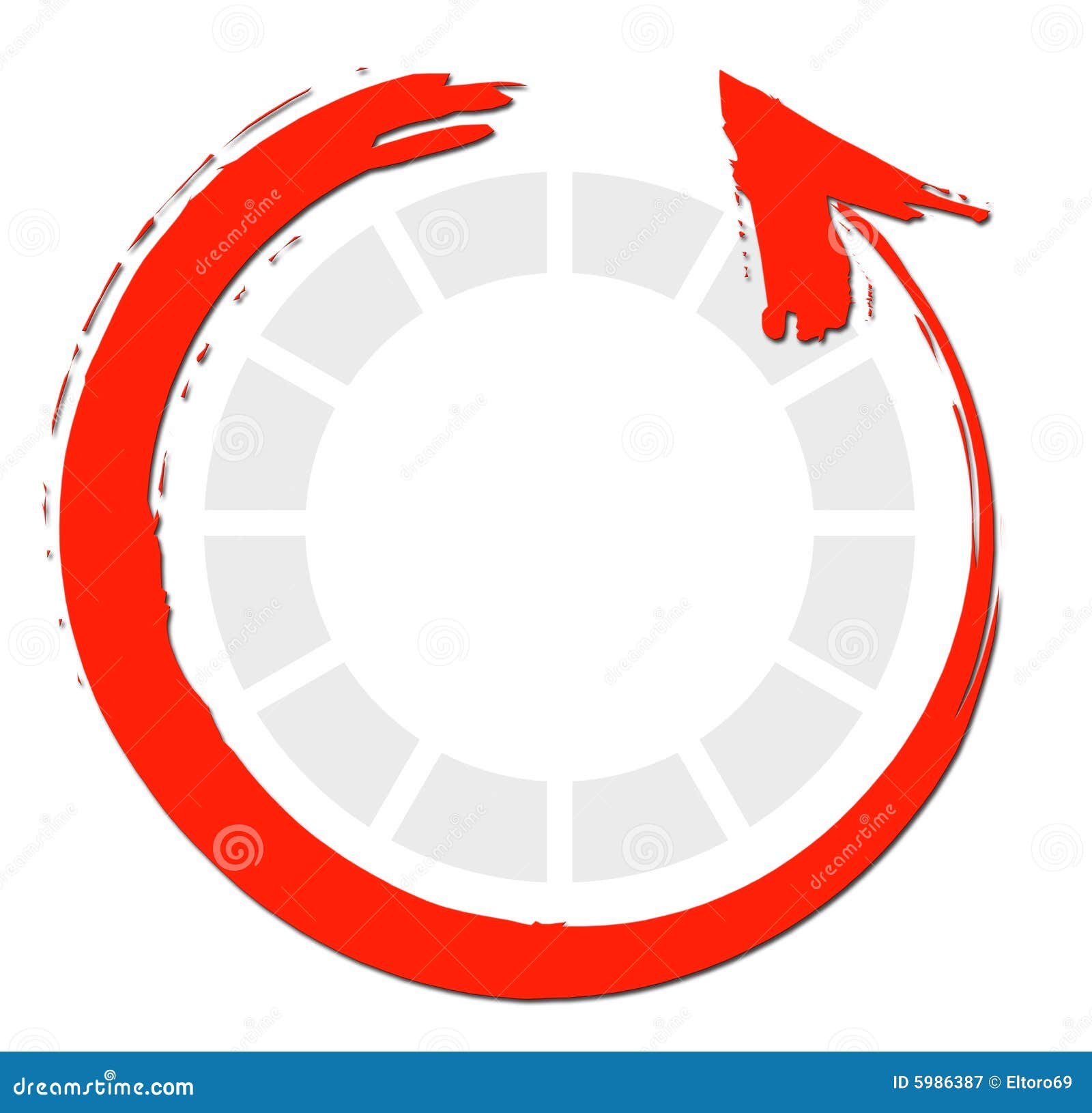 Flechas rojas del círculo stock de ilustración. Ilustración de ...