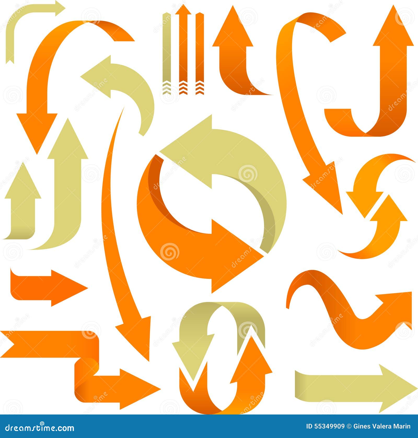 Flechas suaves ilustración del vector. Ilustración de flechas - 55349909