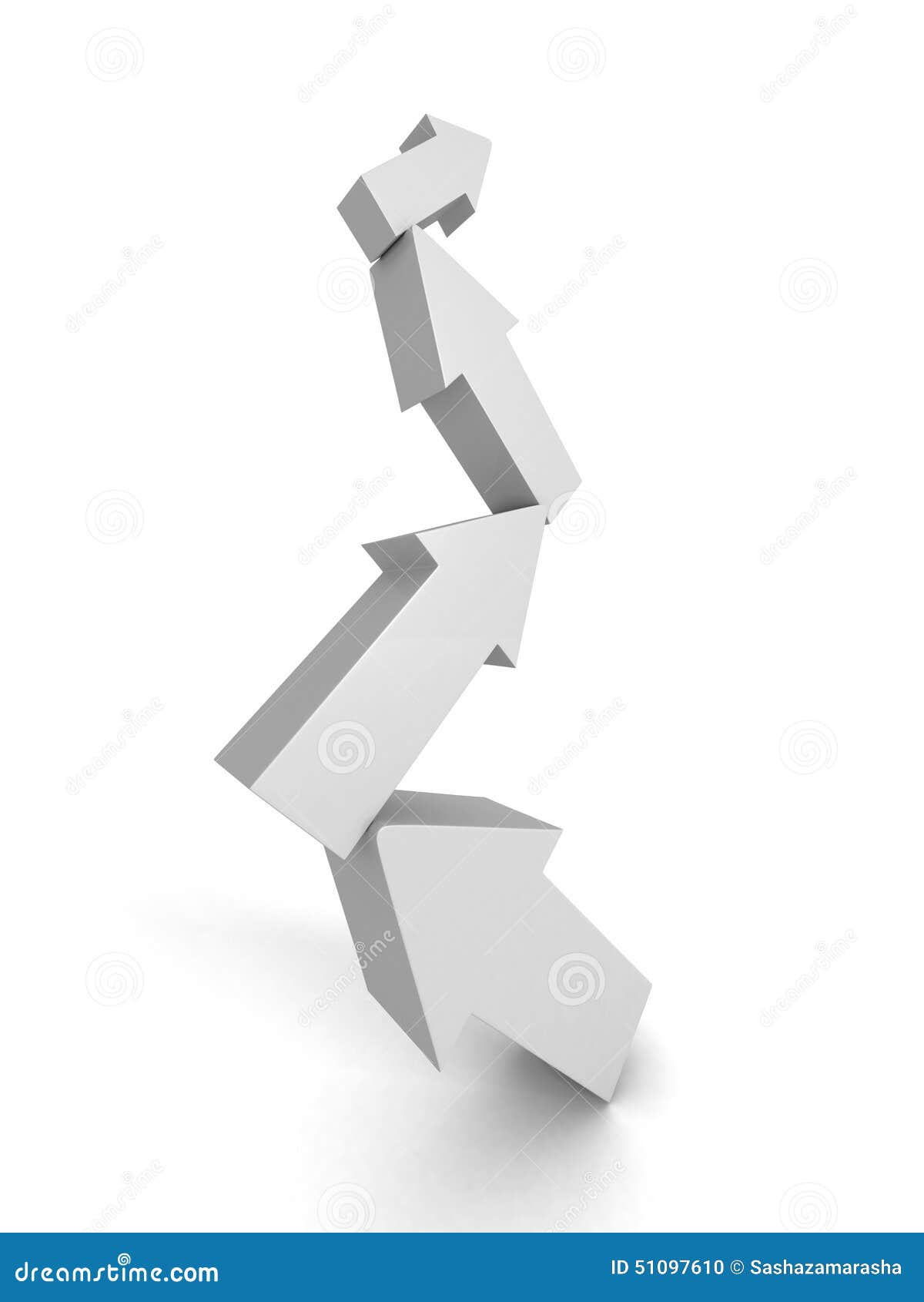 Flechas Team Group Rising Up Step Por Paso Diversa Bola 3d Stock de ...