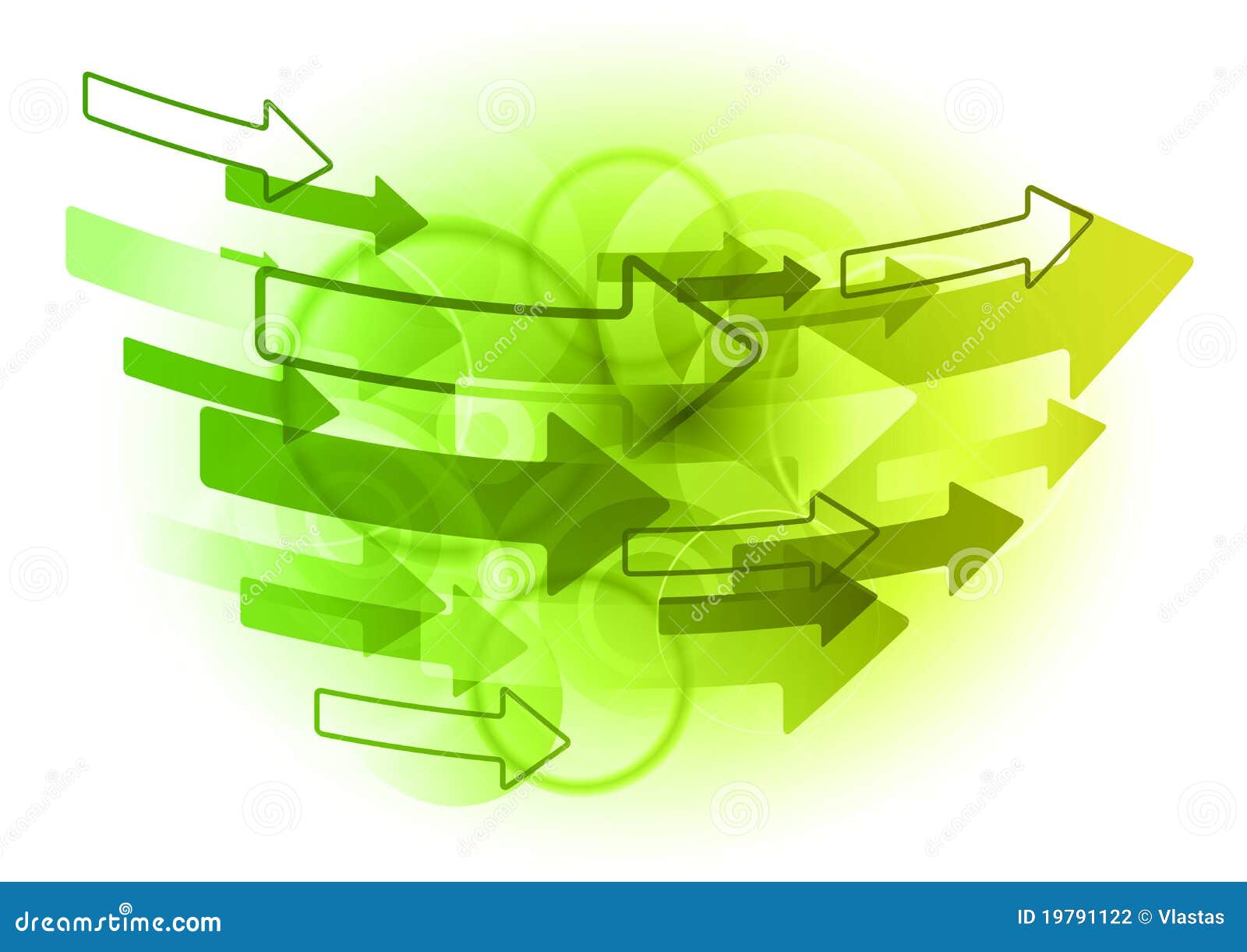 Flechas verdes ilustración del vector. Ilustración de brillo - 19791122