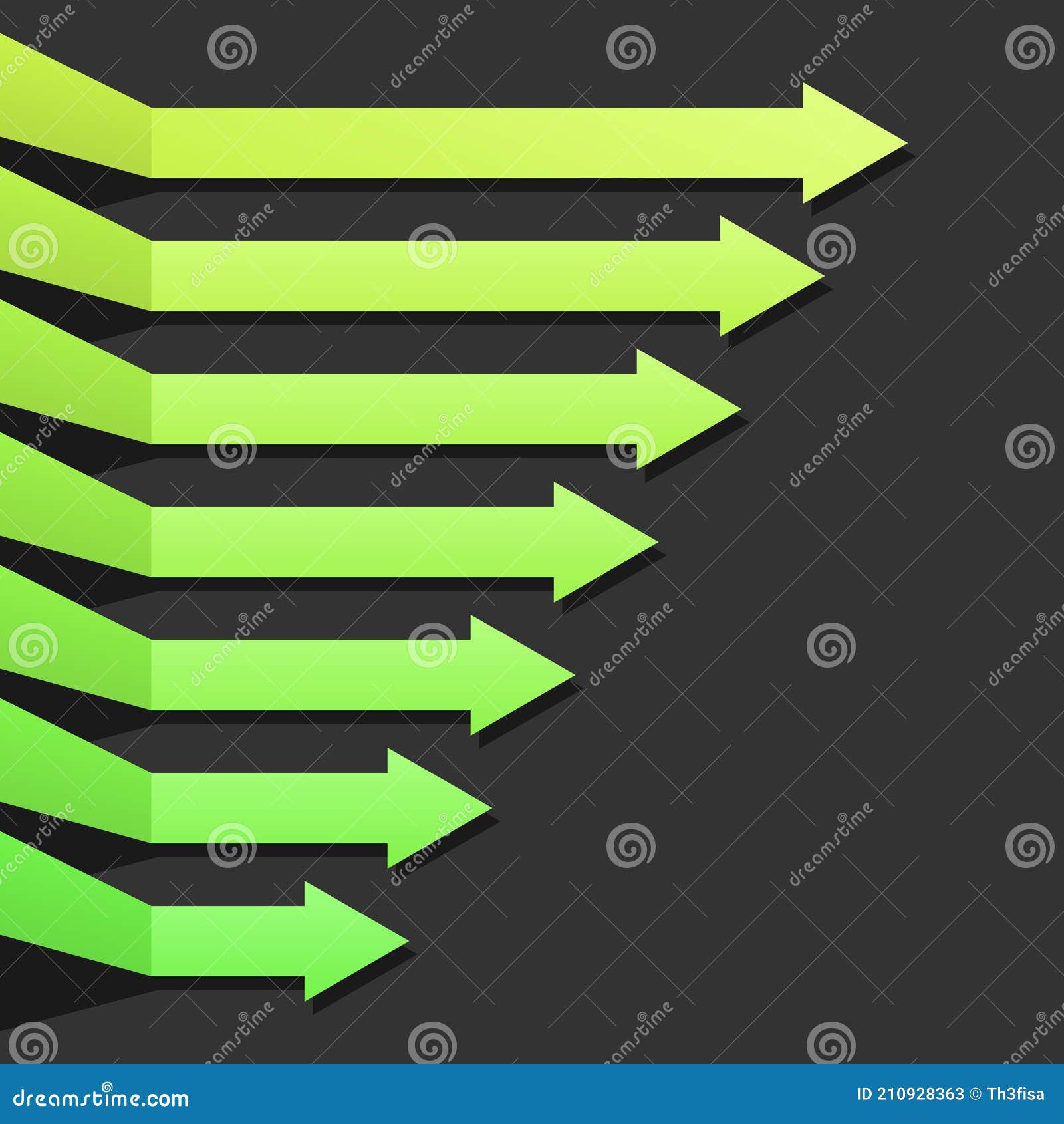 Flechas verdes vectoriales ilustración del vector. Ilustración de ...