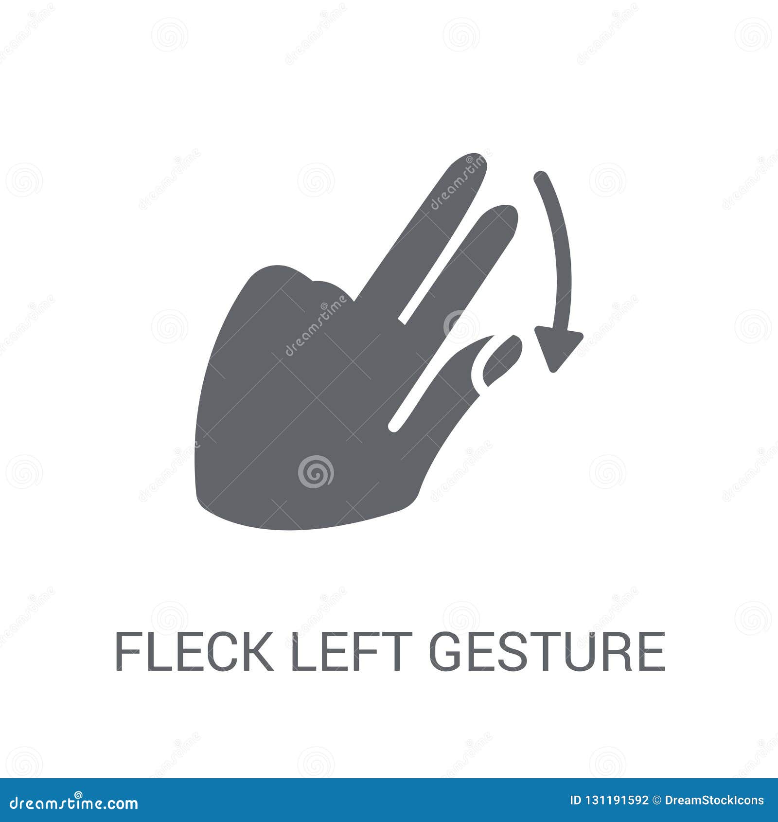 Fleck Left Gesture Icon. Trendy Fleck Left Gesture Logo Concept Stock ...